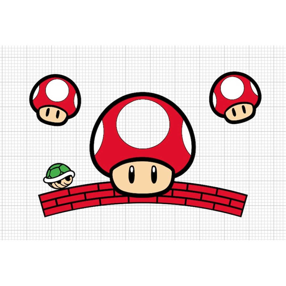 Mario svg, Mario starbucks wrap svg, Mushroom svgs, Shell sv | Inspire ...