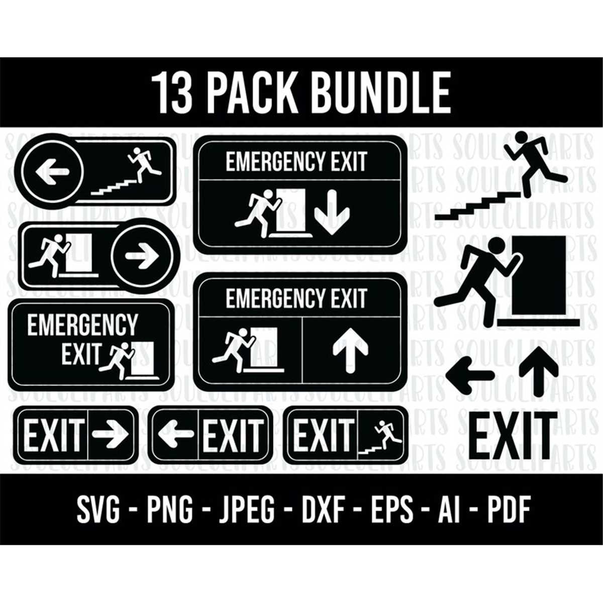 COD901- Exit sign Svg, Exit svg, exit sign clipart, Exit Sym | Inspire ...