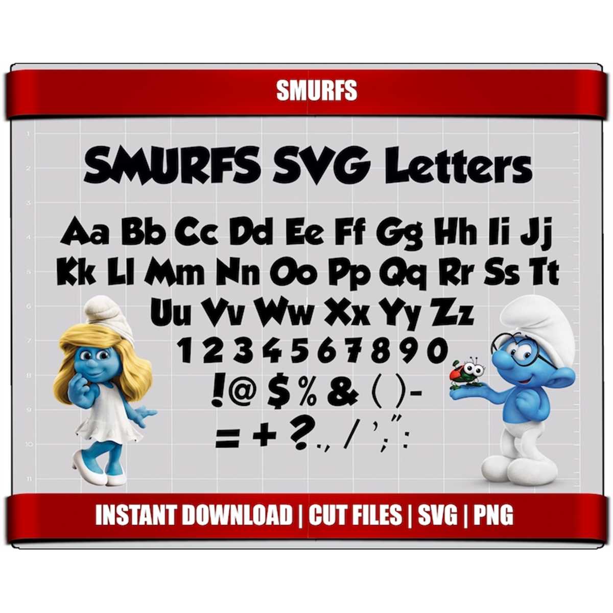 smurfs font svg cut files letters alphabet, smurfs birthday | Inspire ...