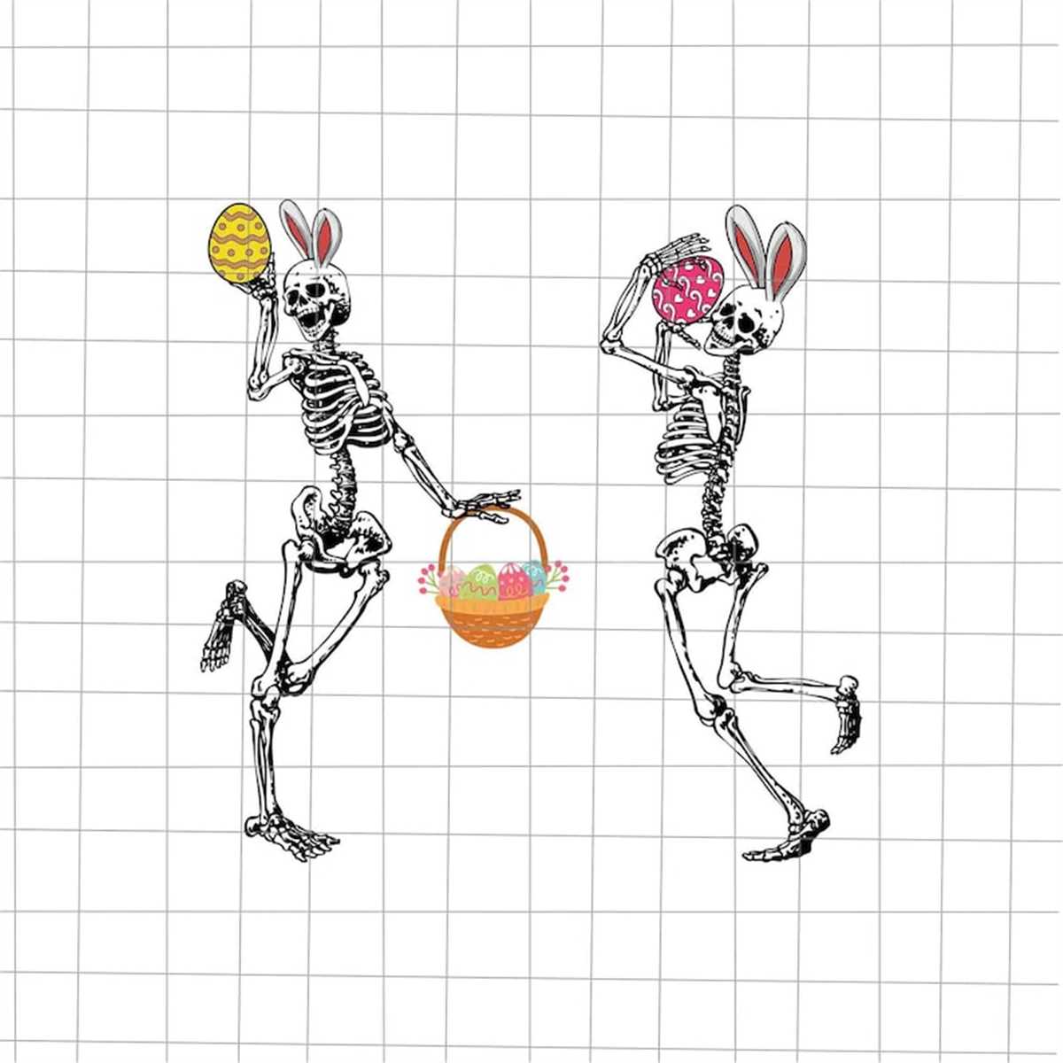 Dancing Skeleton Easter Svg, Bunny Skeleton Svg, Skeleton Ea - Inspire Uplift