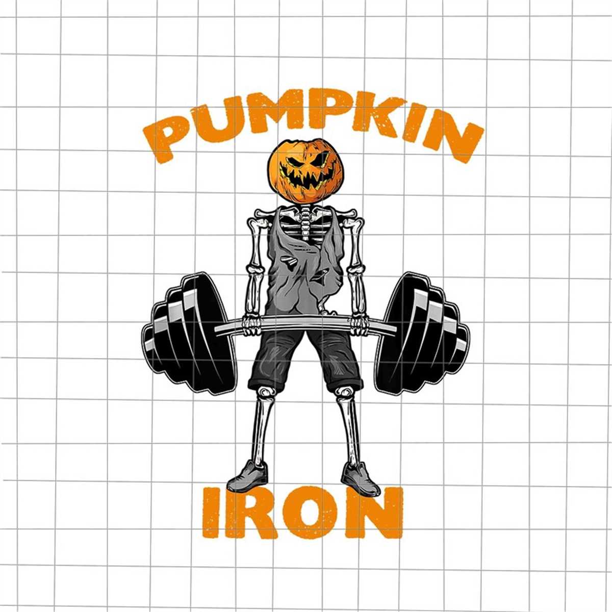 Pumpkin Iron Skeleton Halloween Png, Skeleton Gymer Hallowee - Inspire ...