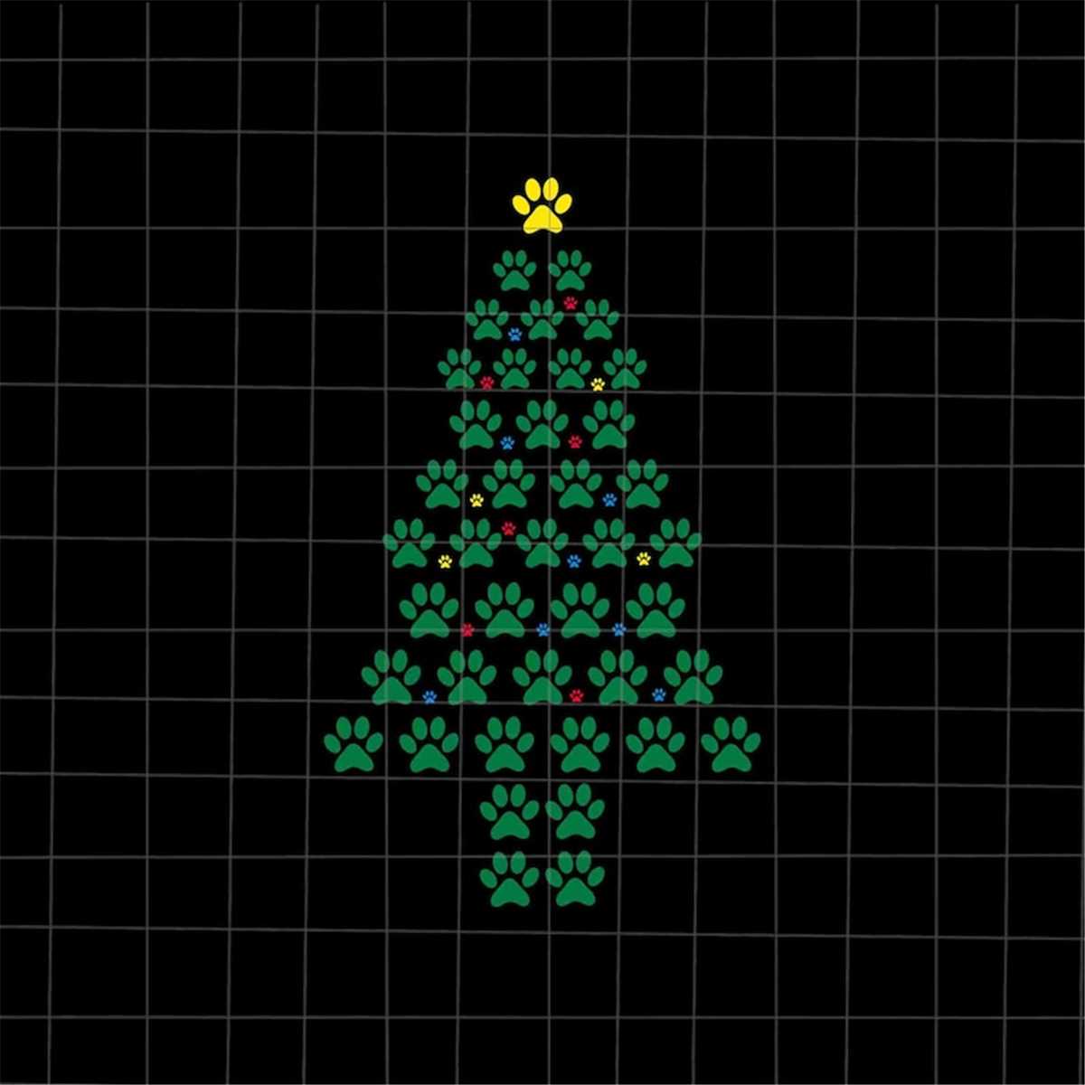 Dog Paw Tree Xmas Svg, Dog Paw Christmas Svg, Dog Christmas - Inspire ...
