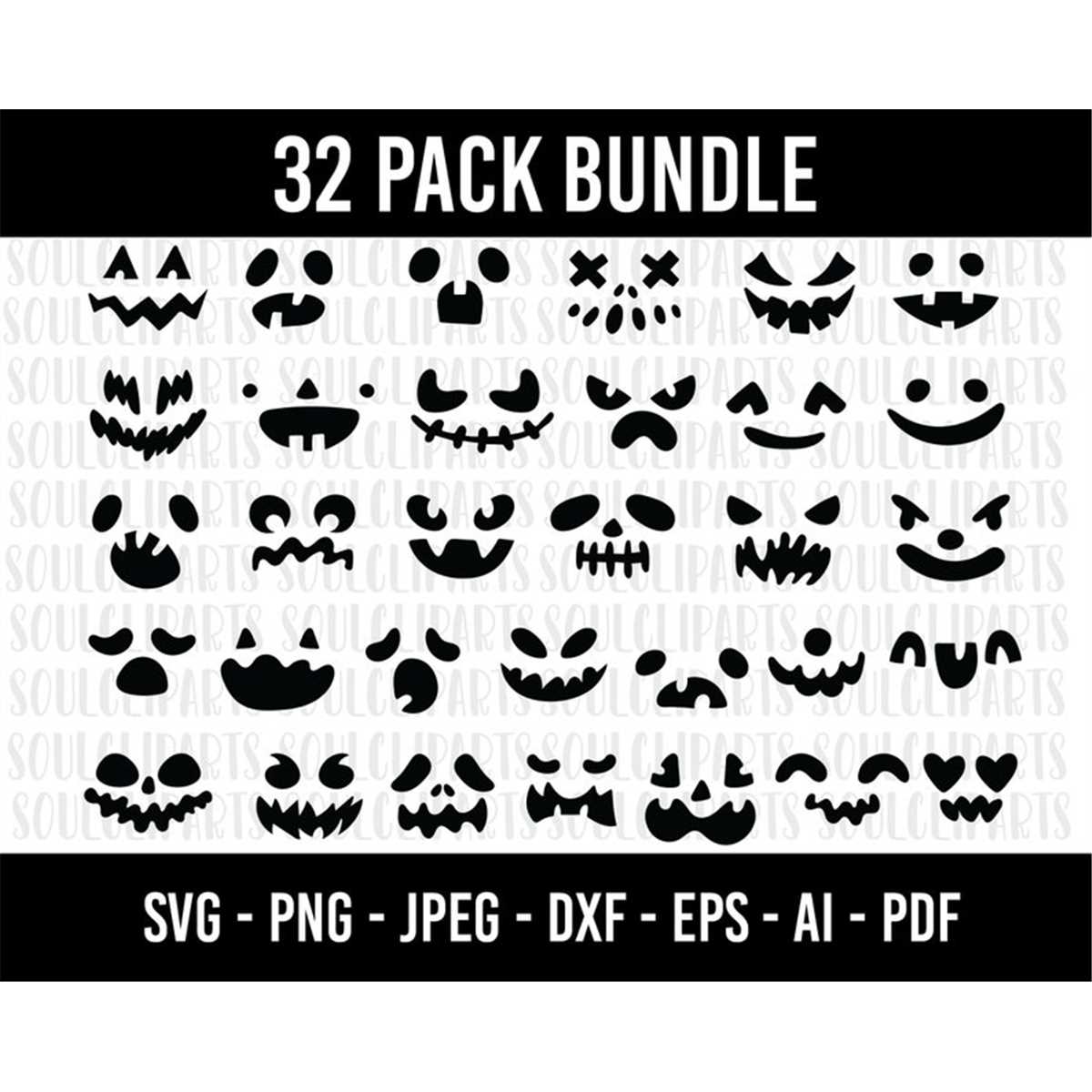 COD03- Halloween SVG Bundle/Pumpkin Face Svg Bundle/svg-pdf- | Inspire ...