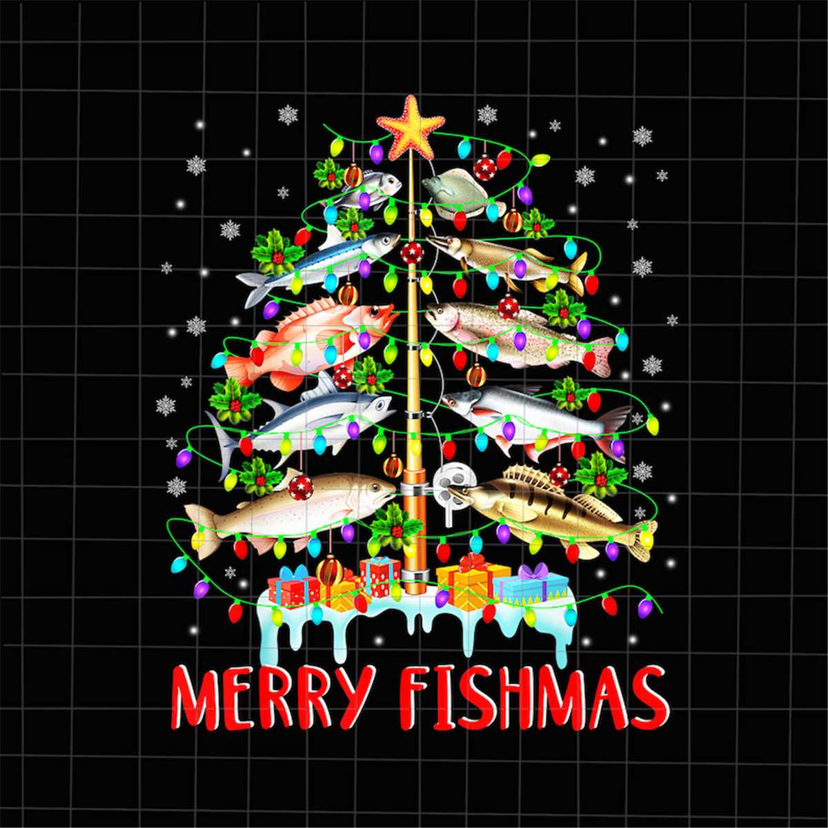 Merry Fishmas Png, Merry Fishmas Christmas Tree Png, Christm | Inspire ...