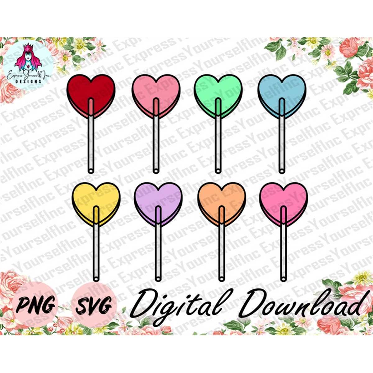 Heart Shaped Valentine's Day Lollipop svg, Heart Sucker svg, | Inspire ...