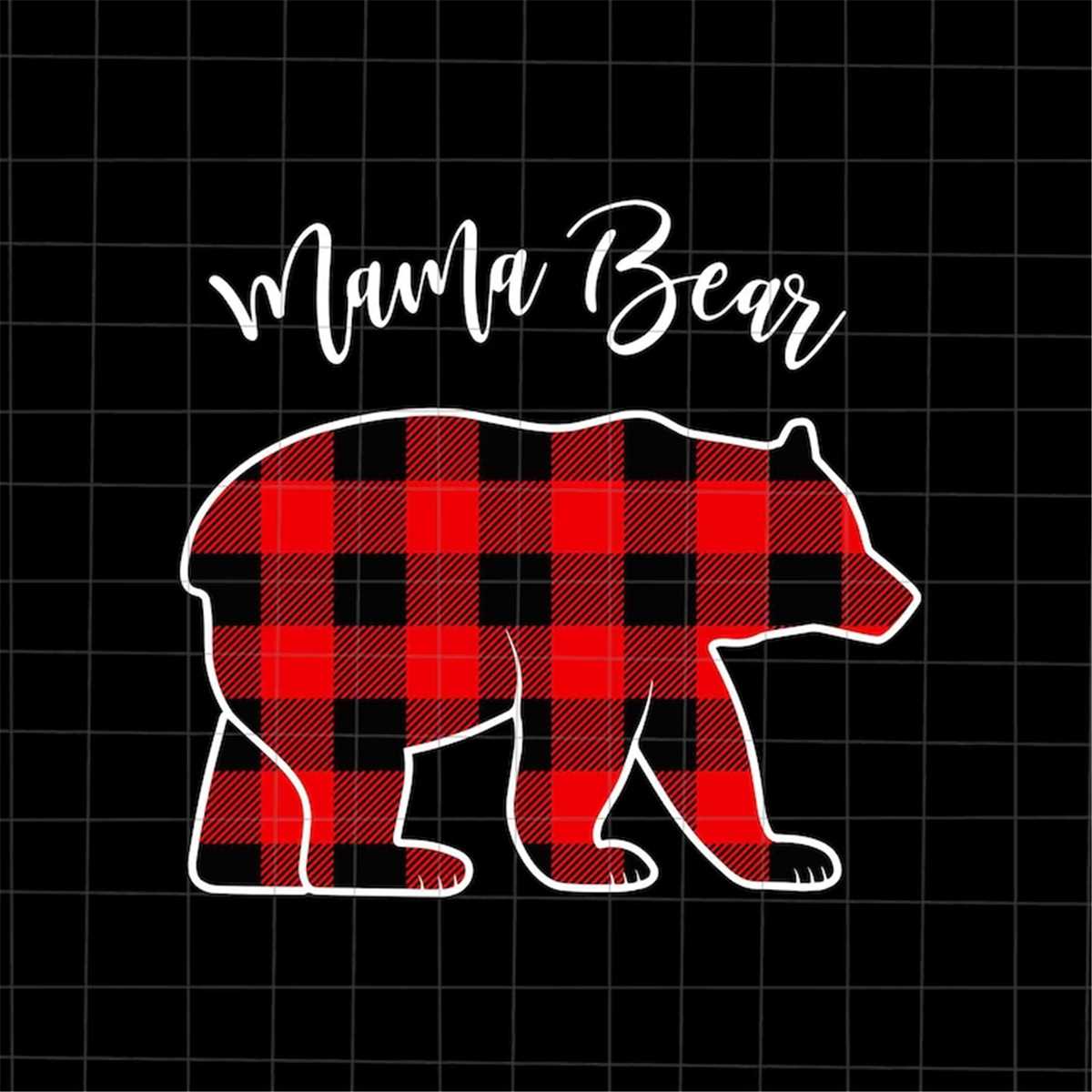 Mama Bear Christmas Svg, Bear Buffalo Plaid Xmas Svg, Mama C | Inspire ...