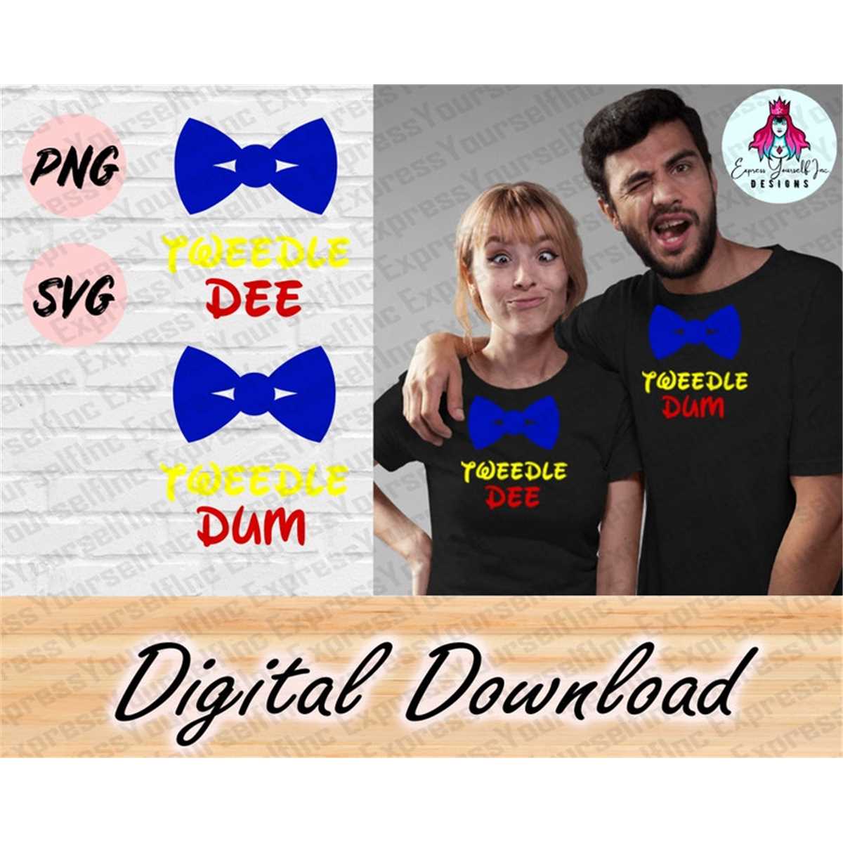 Tweedle dee and Tweedle dum svg, Digital Download, Funny svg | Inspire ...