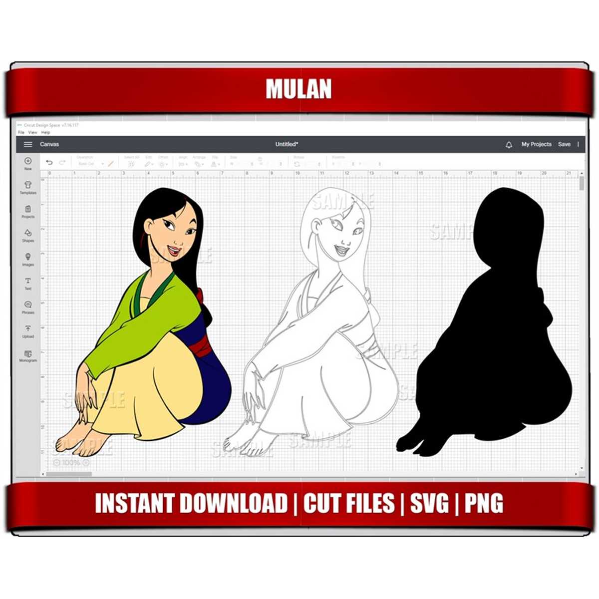 mulan svg, cricut cut files, silhouette cut files, mulan bir - Inspire ...