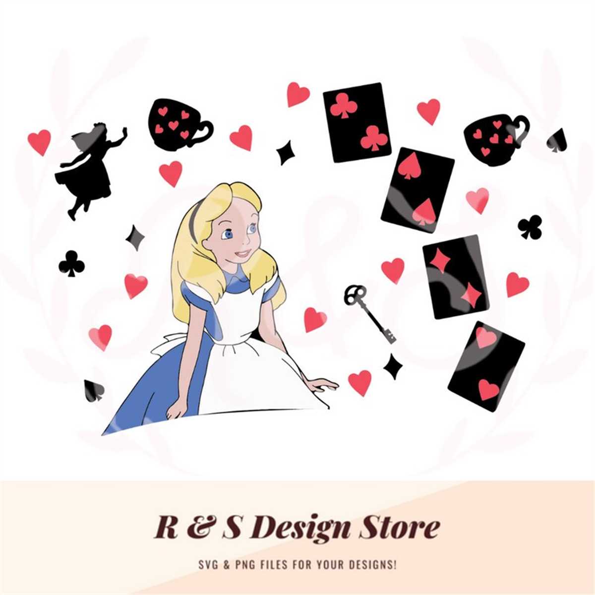 cup wrap, wonderland, alice, cards, tumbler wrap, svg, png. | Inspire ...