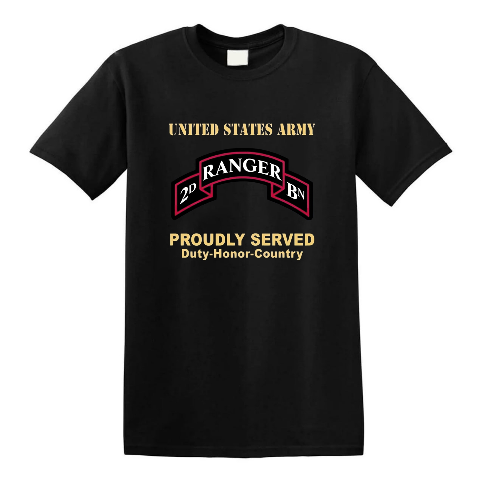 US Army 75TH Ranger Regiment 2ND Battalion Proudly Served T- - Inspire ...