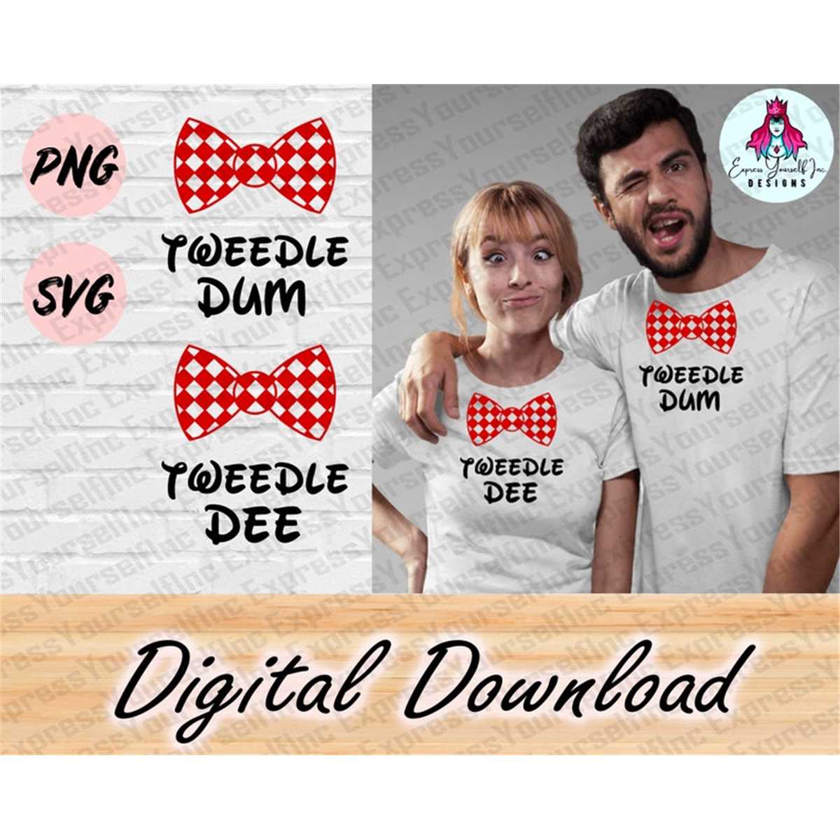 Tweedle dee and Tweedle dum svg, Digital Download, Funny svg - Inspire Uplift