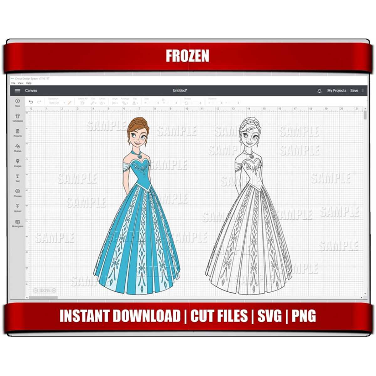 frozen svg, frozen clipart, princess elsa anna svg for cricu | Inspire ...