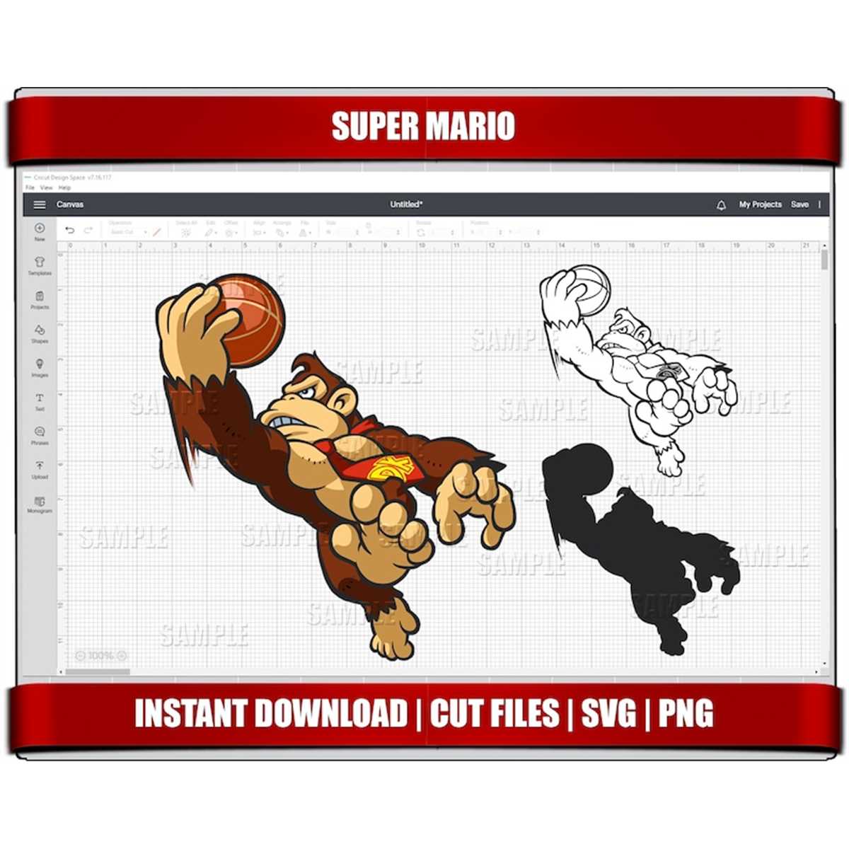 donkey kong svg, mario svg, monkey svg png clipart, luigi sv | Inspire ...