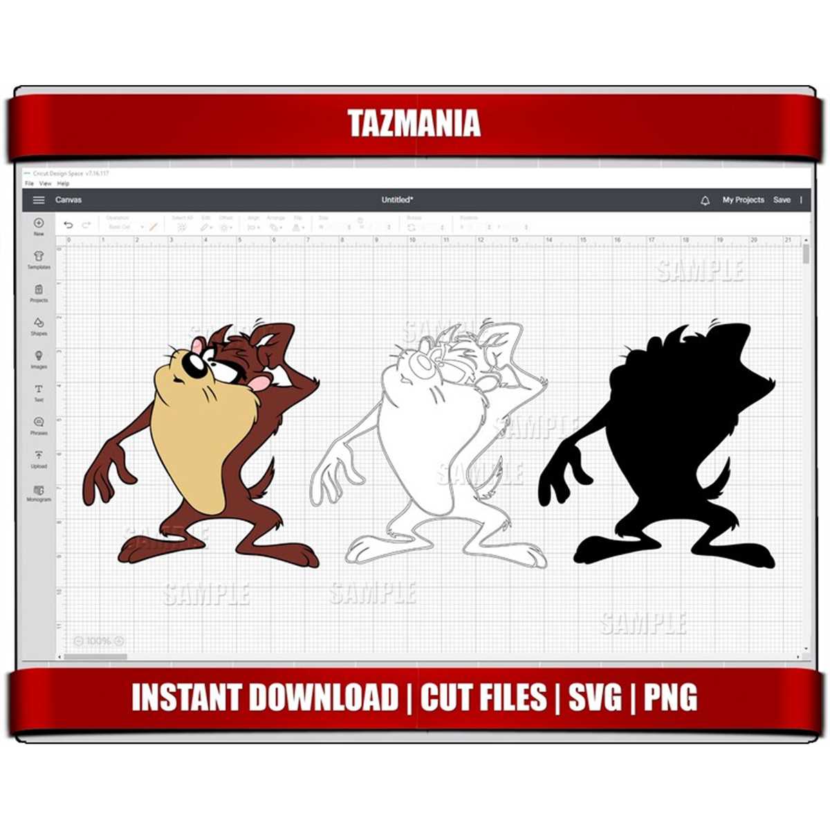 taz svg, tazmania svg, taz mania svg, clipart, cricut cut fi | Inspire ...