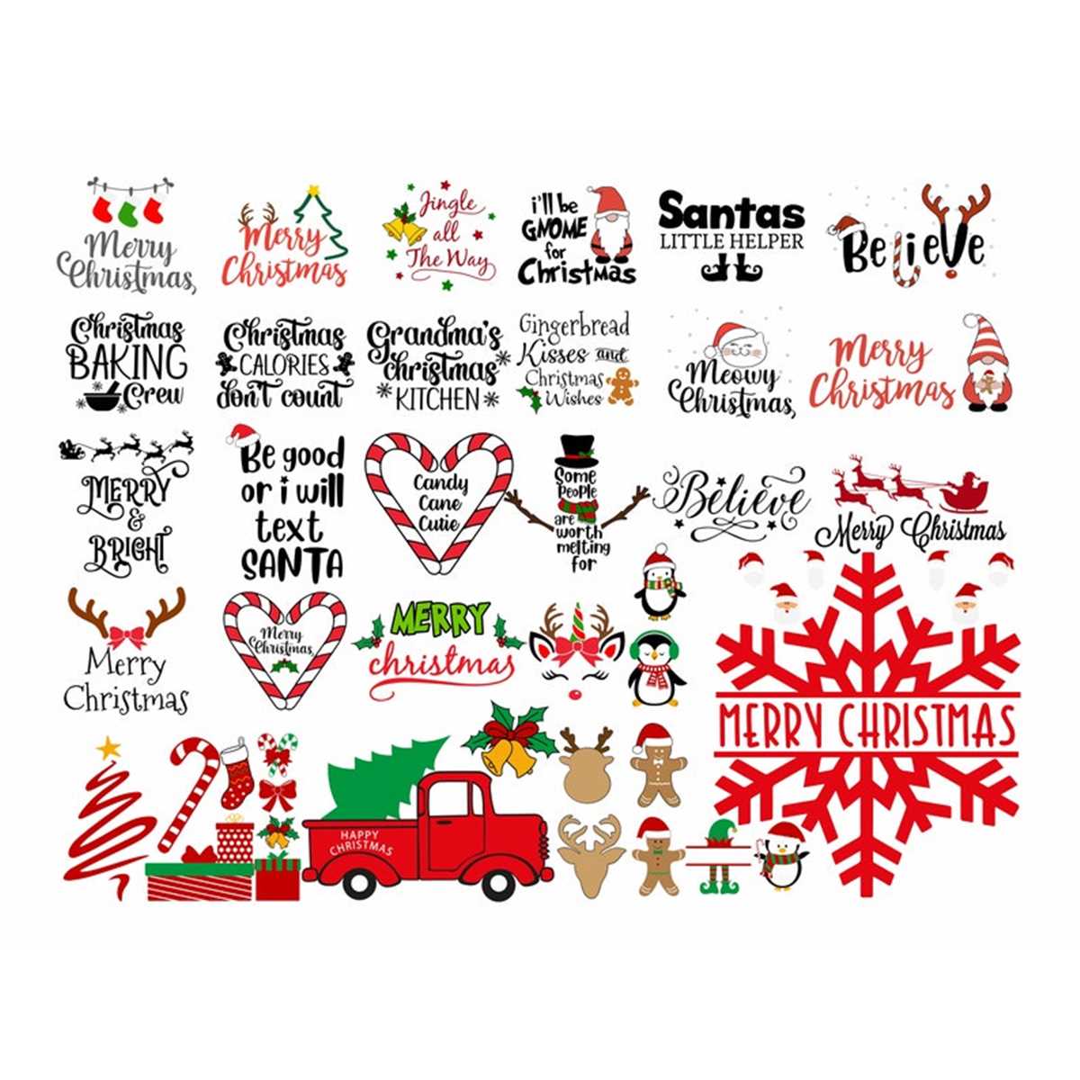 CHRISTMAS SVG Bundle, CHRISTMAS Clipart, Christmas Svg Files - Inspire ...