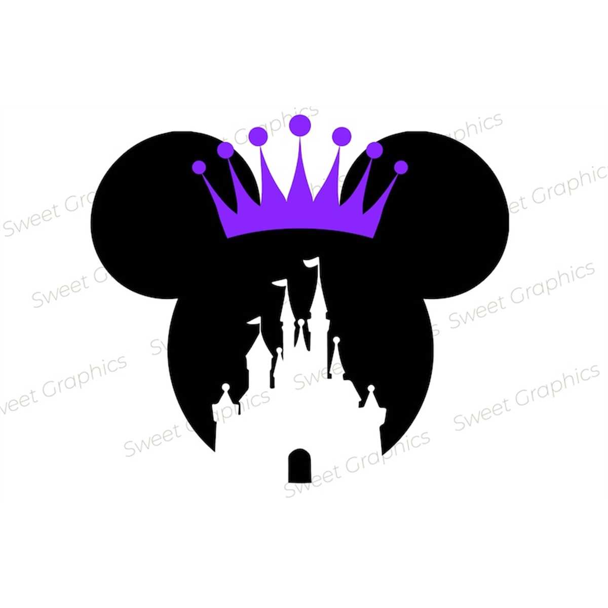 Minnie Crown Castle Purple svg | Inspire Uplift