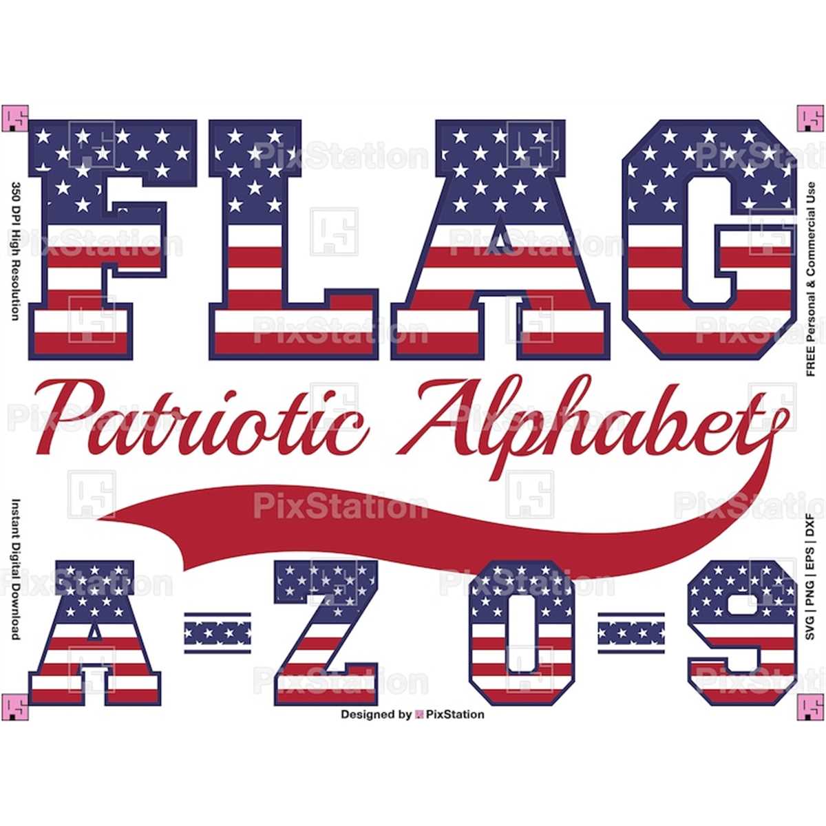 Varsity USA Flag Alphabet, Patriotic Letters,USA Independenc | Inspire ...