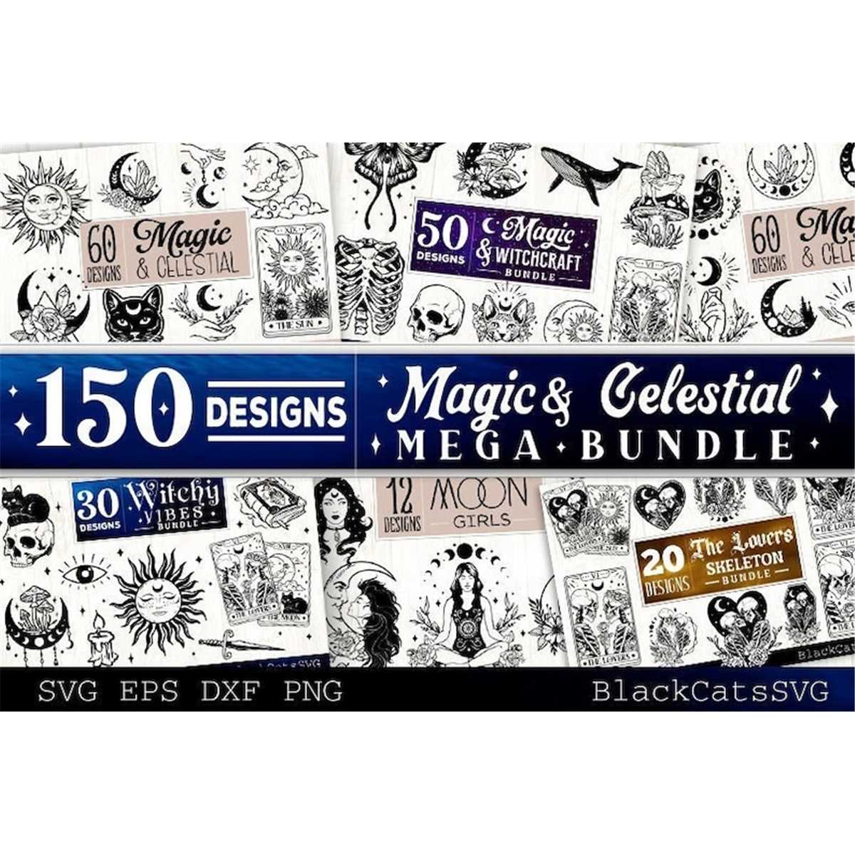 Magic 150 designs Mega Bundle Magic and Celestial SVG bundle | Inspire ...