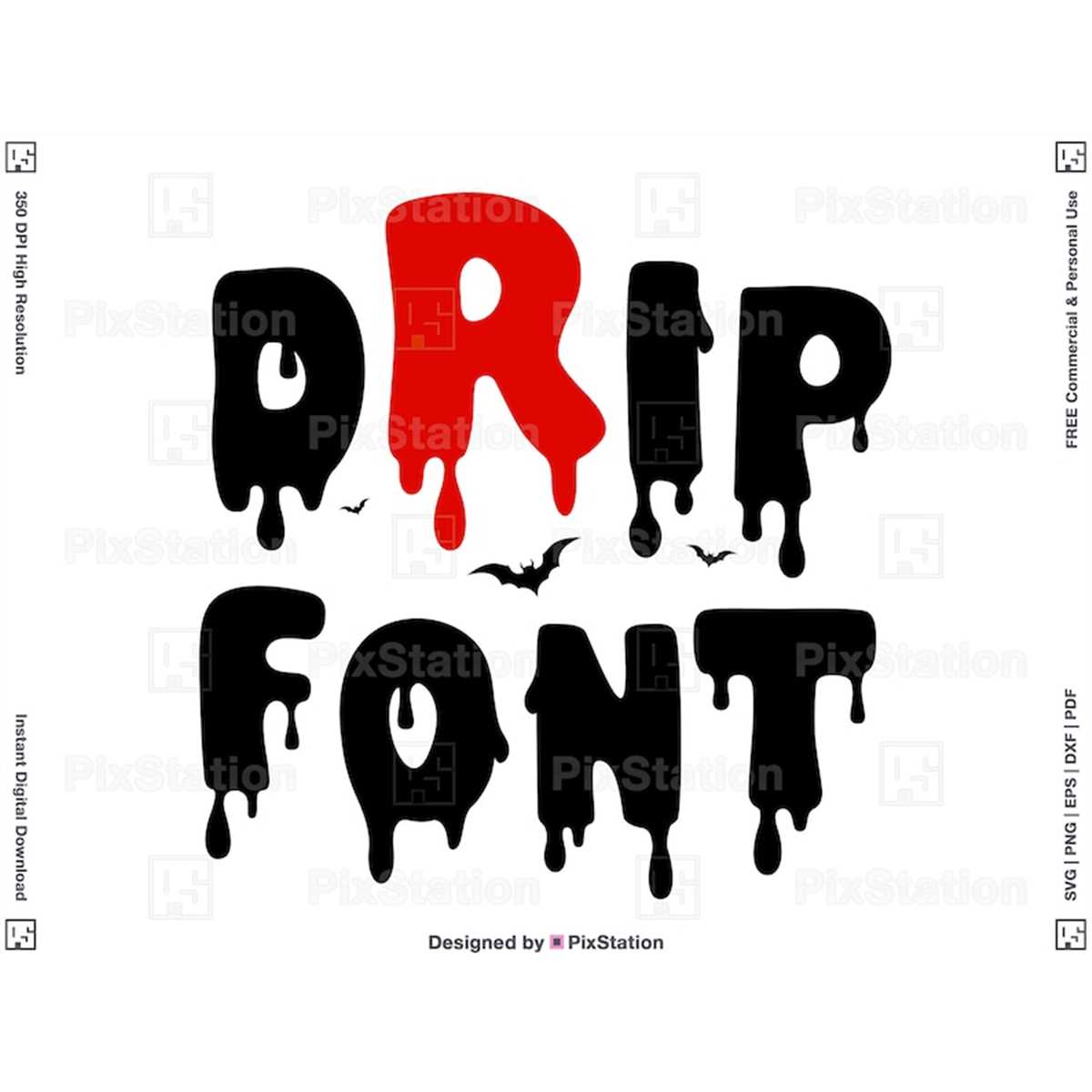 Dripping Halloween Font Svg, Bloody Font Svg, Dripping Alpah | Inspire ...