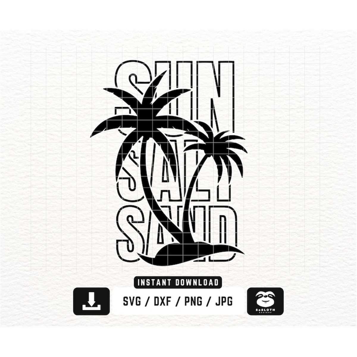 Sun Salt Sand svg, Instant DOWNLOAD for Cricut, Beach svg, S | Inspire ...