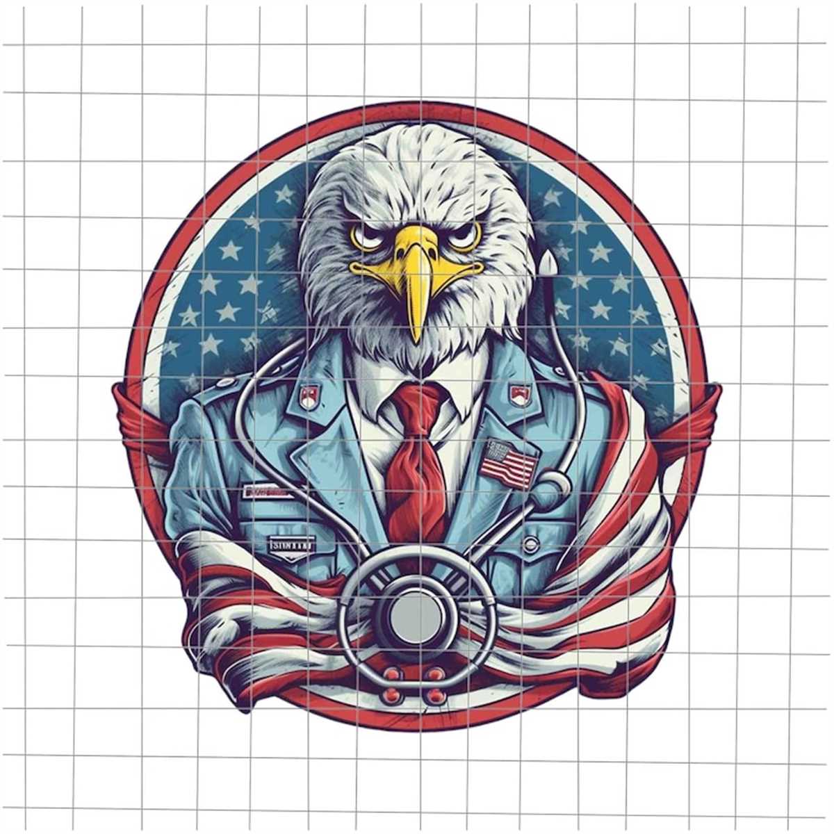 4th Of July Doctor Png, American Bald Eagle Mullet Png, Amer - Inspire ...