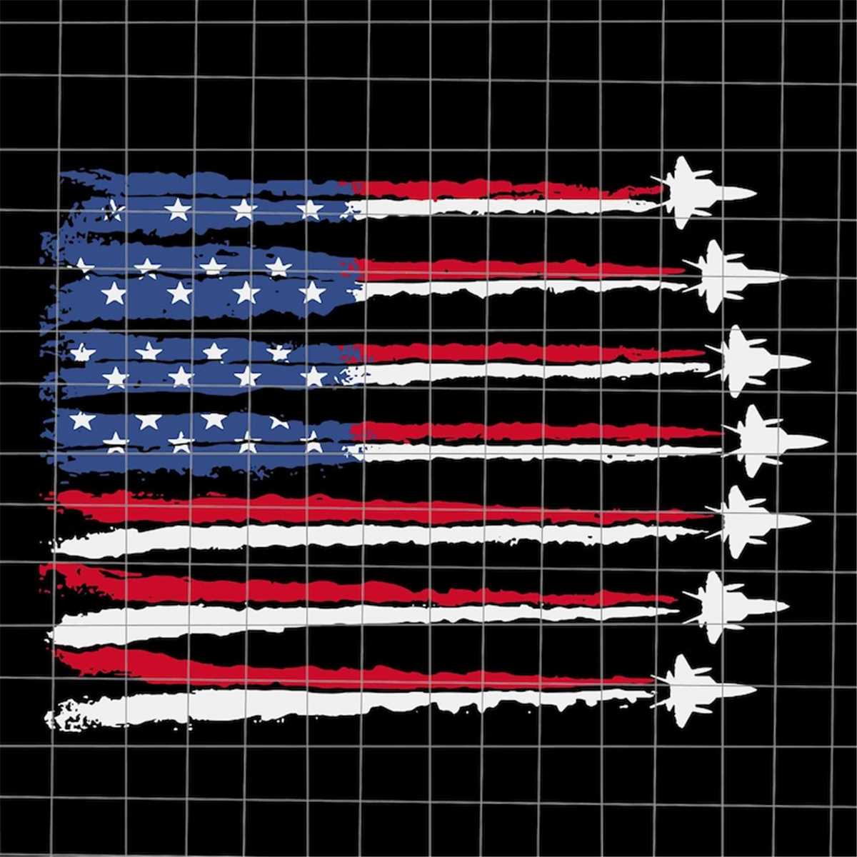 Jet Plane Flag American Svg,Flag 4th Of July Svg, America Fl - Inspire ...