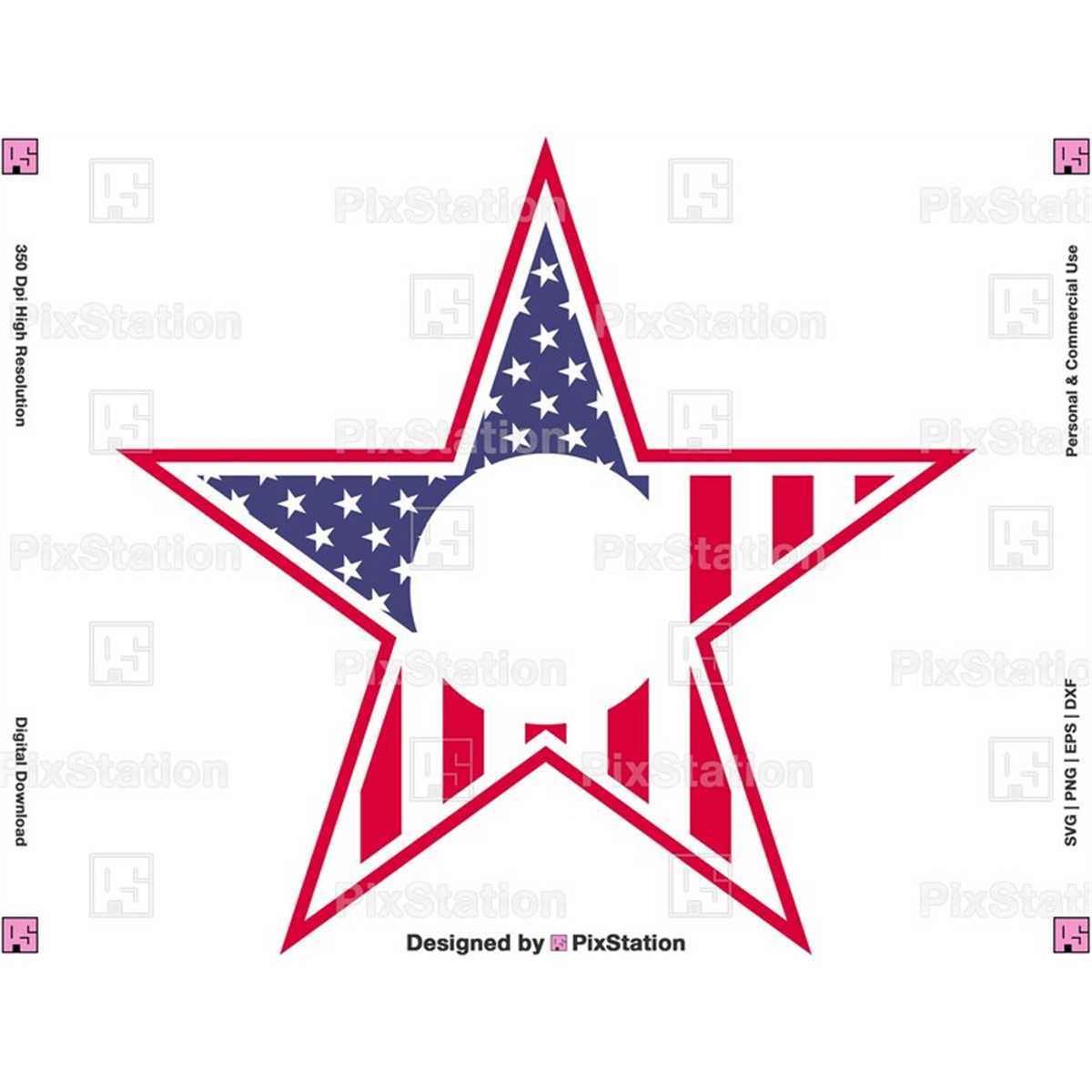 American Flag Star Monogram Svg, Patriotic Star Svg, 4th of | Inspire ...