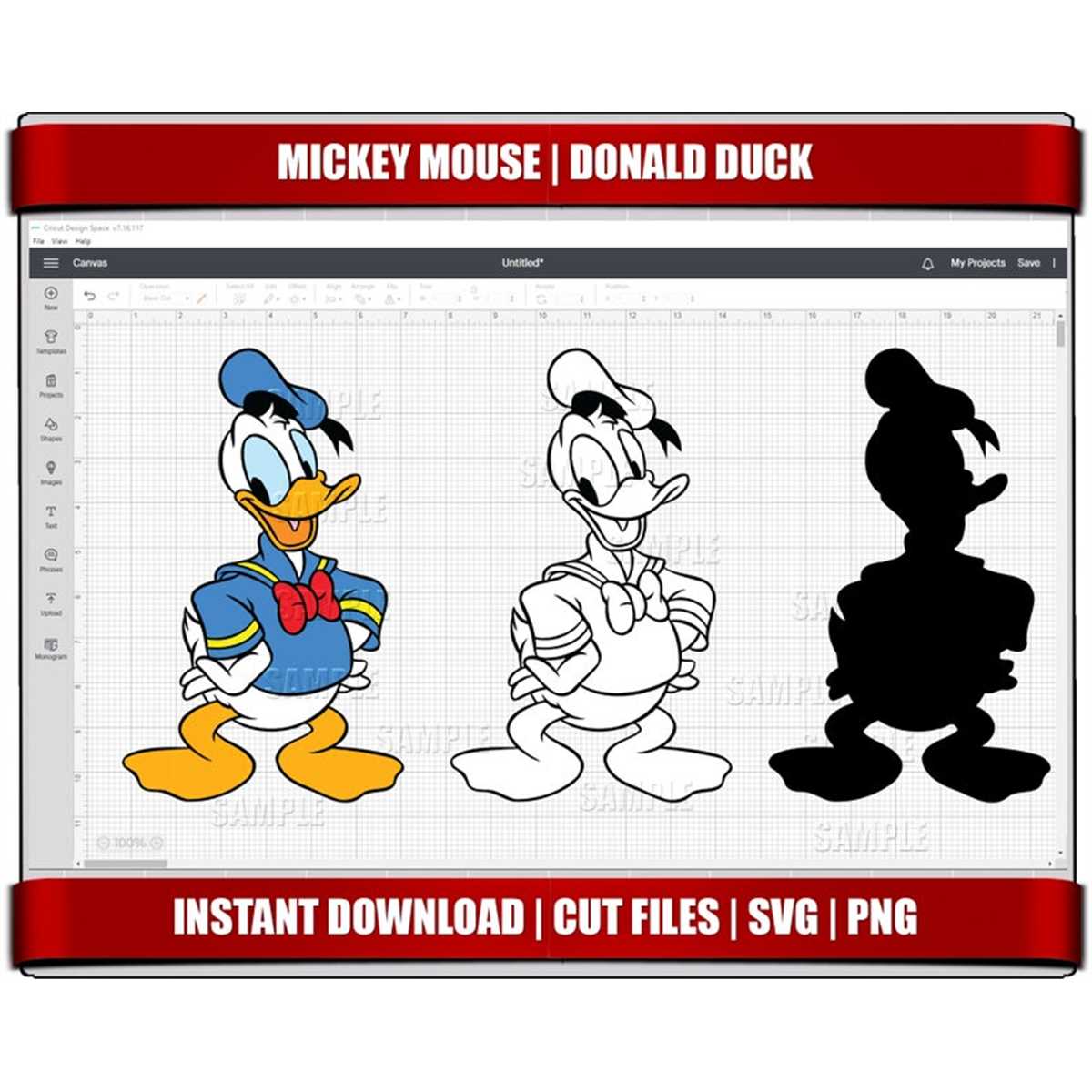 donald duck svg, mickey mouse svg, instant download, cricut | Inspire ...