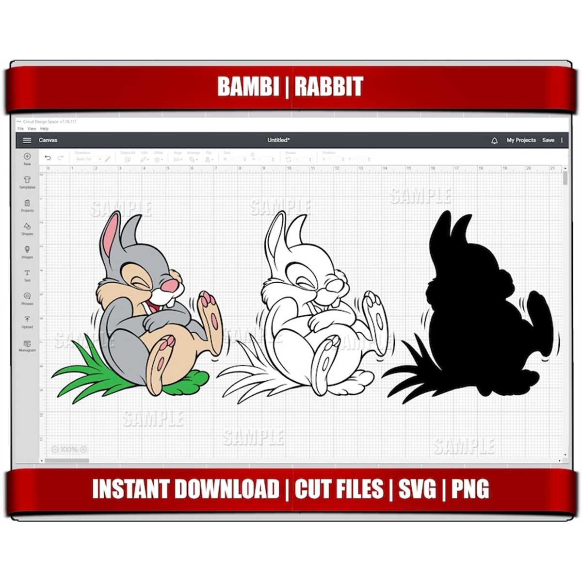 bambi svg, rabbit svg clipart png, bambi birthday party, ins | Inspire ...