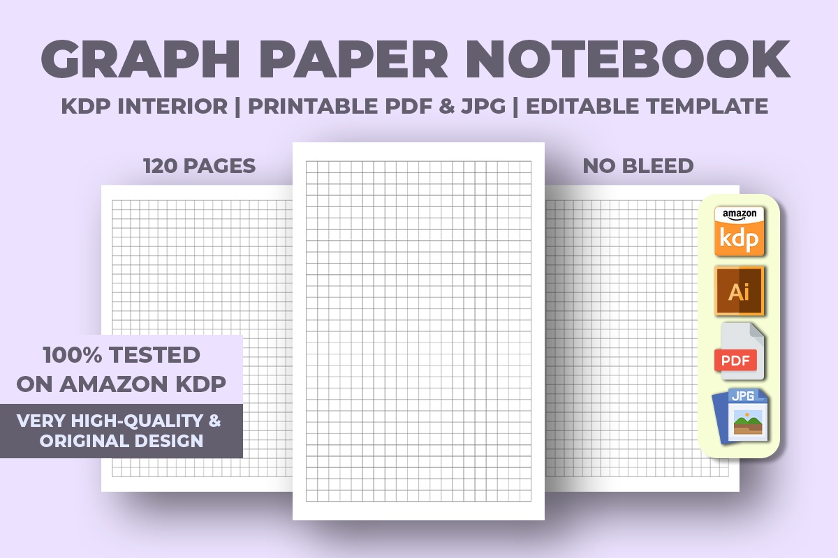 Graph Paper Notebook KDP Interior | Inspire Uplift