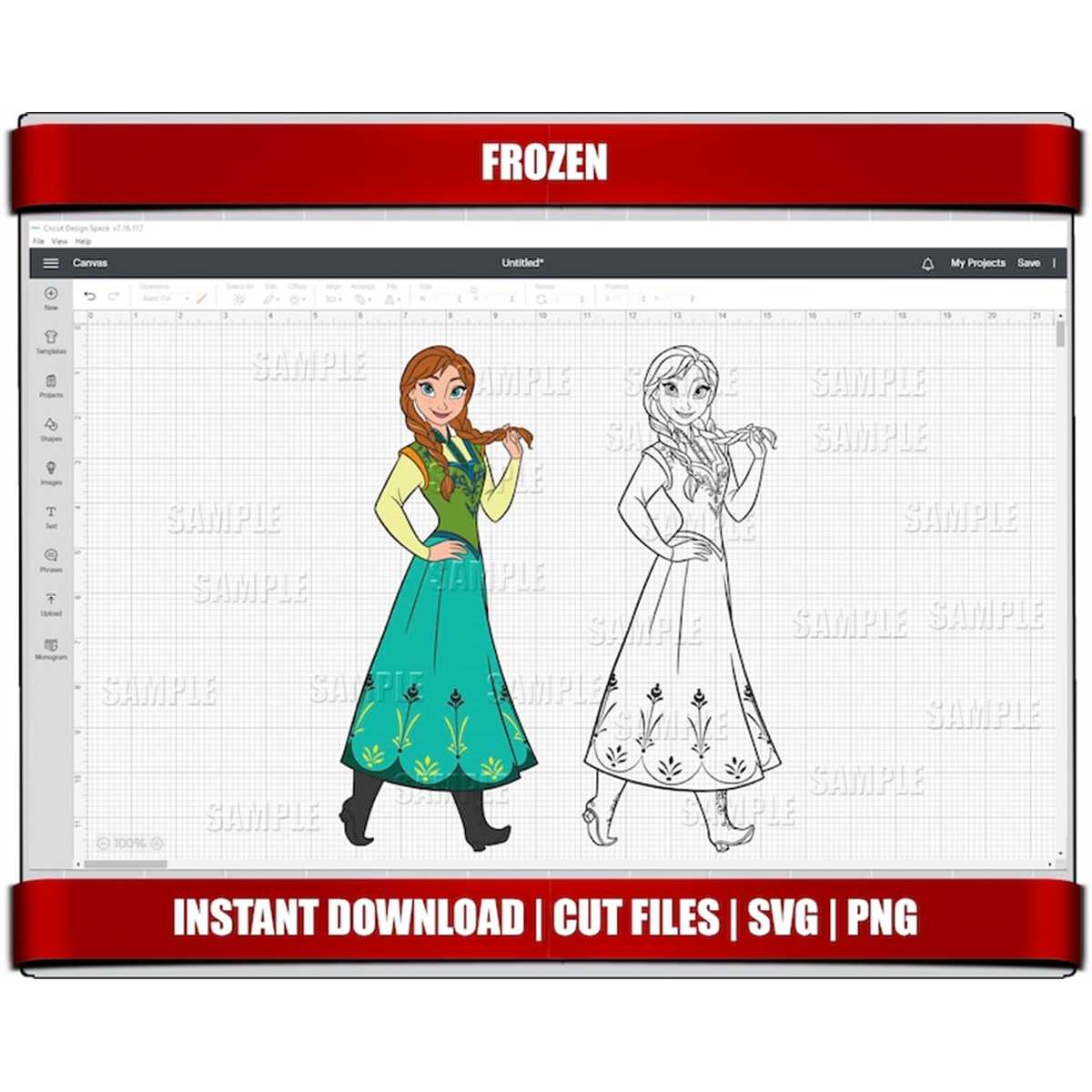 frozen svg, frozen clipart, princess elsa anna svg for cricu | Inspire ...