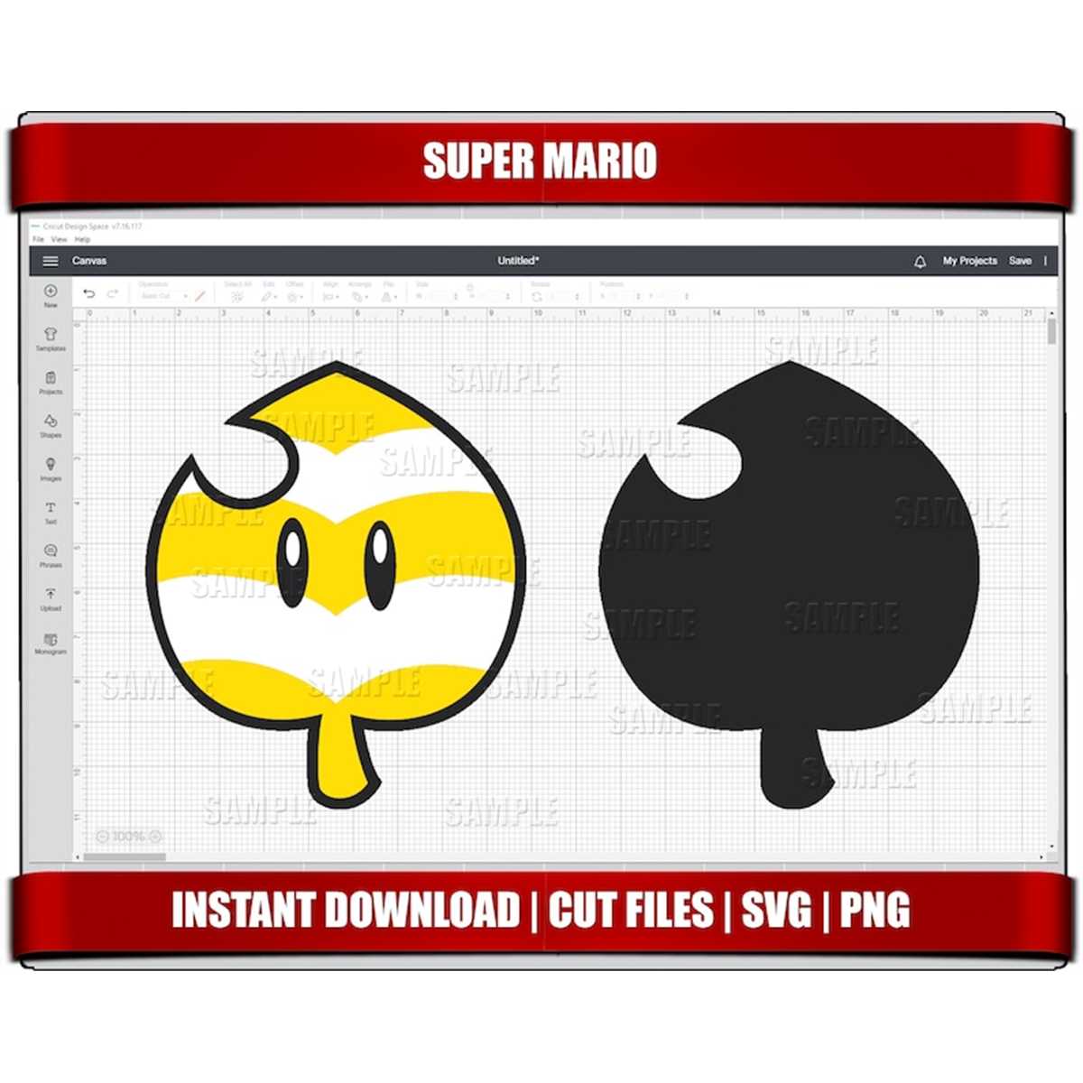 mario svg, leaf svg png clipart, luigi svg mario birthday sv | Inspire ...