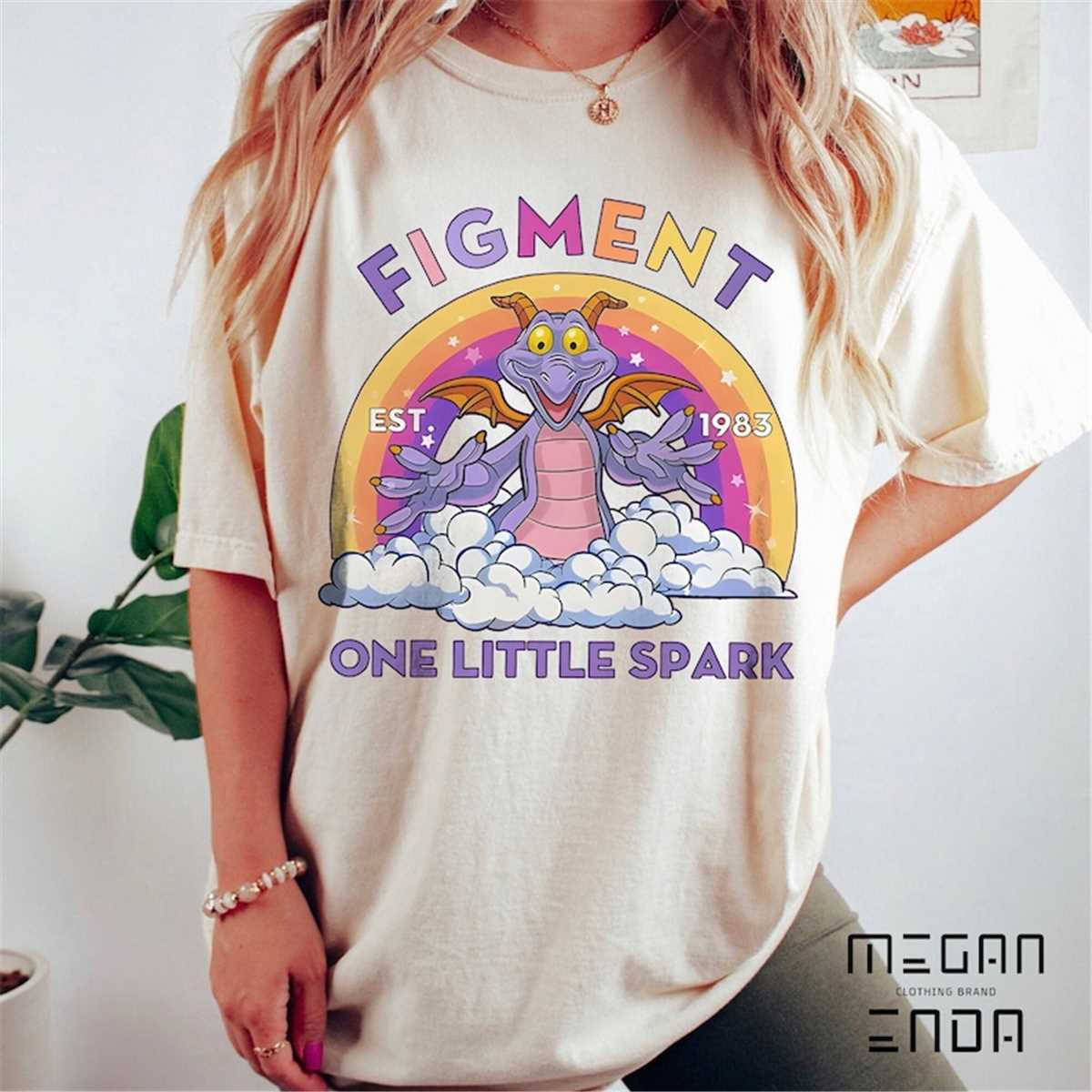 Vintage Disney Figment Comfort Color Shirt, One Little Spark - Inspire ...