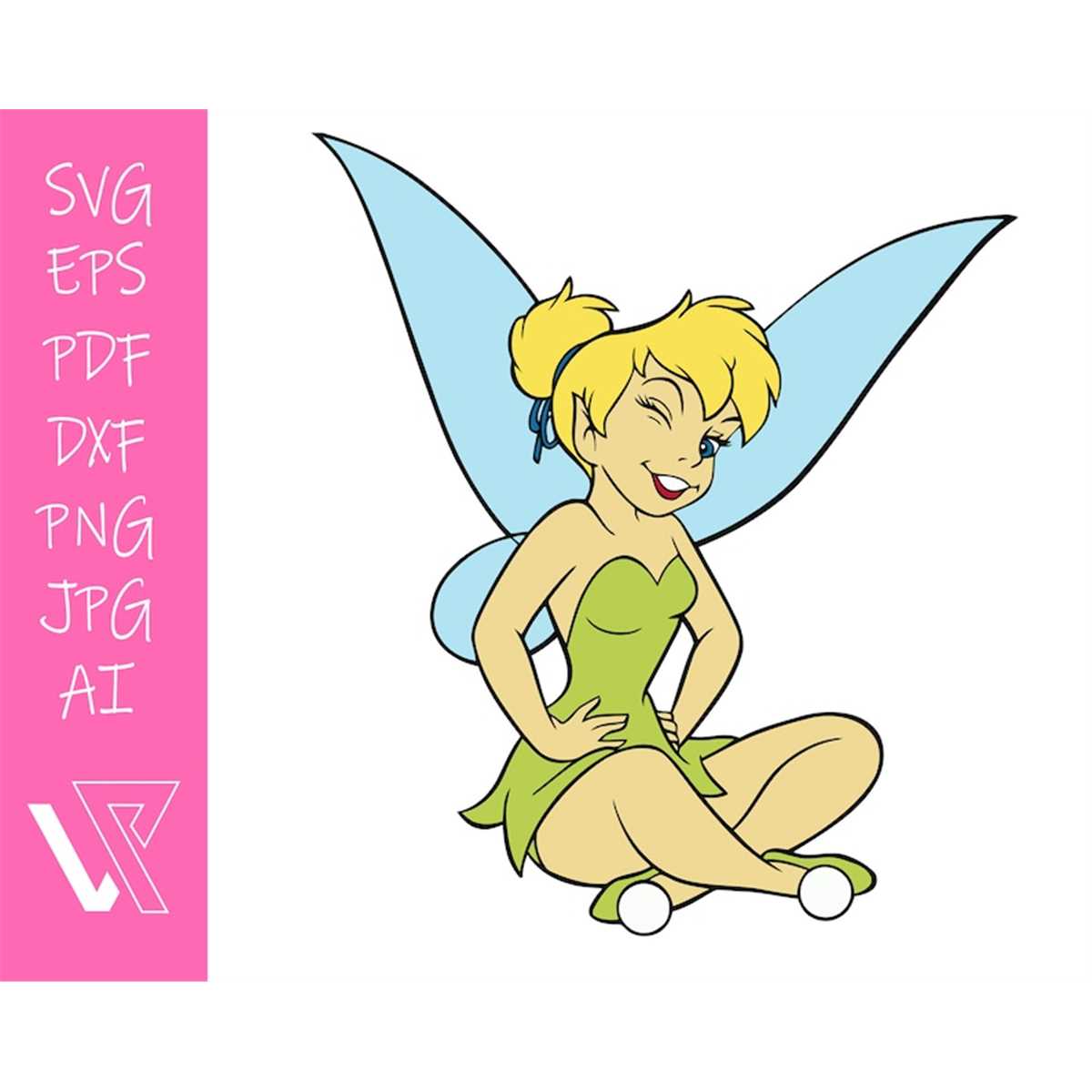 Tinkerbell Fairy, Tinkerbell Layered SVG Cricut Cut File Sil | Inspire ...