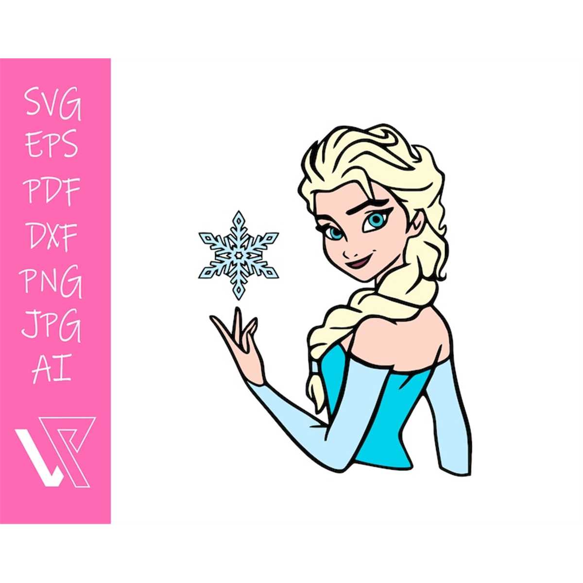 Elsa Princess Layered SVG Cricut Cut File Silhouette Vector | Inspire ...