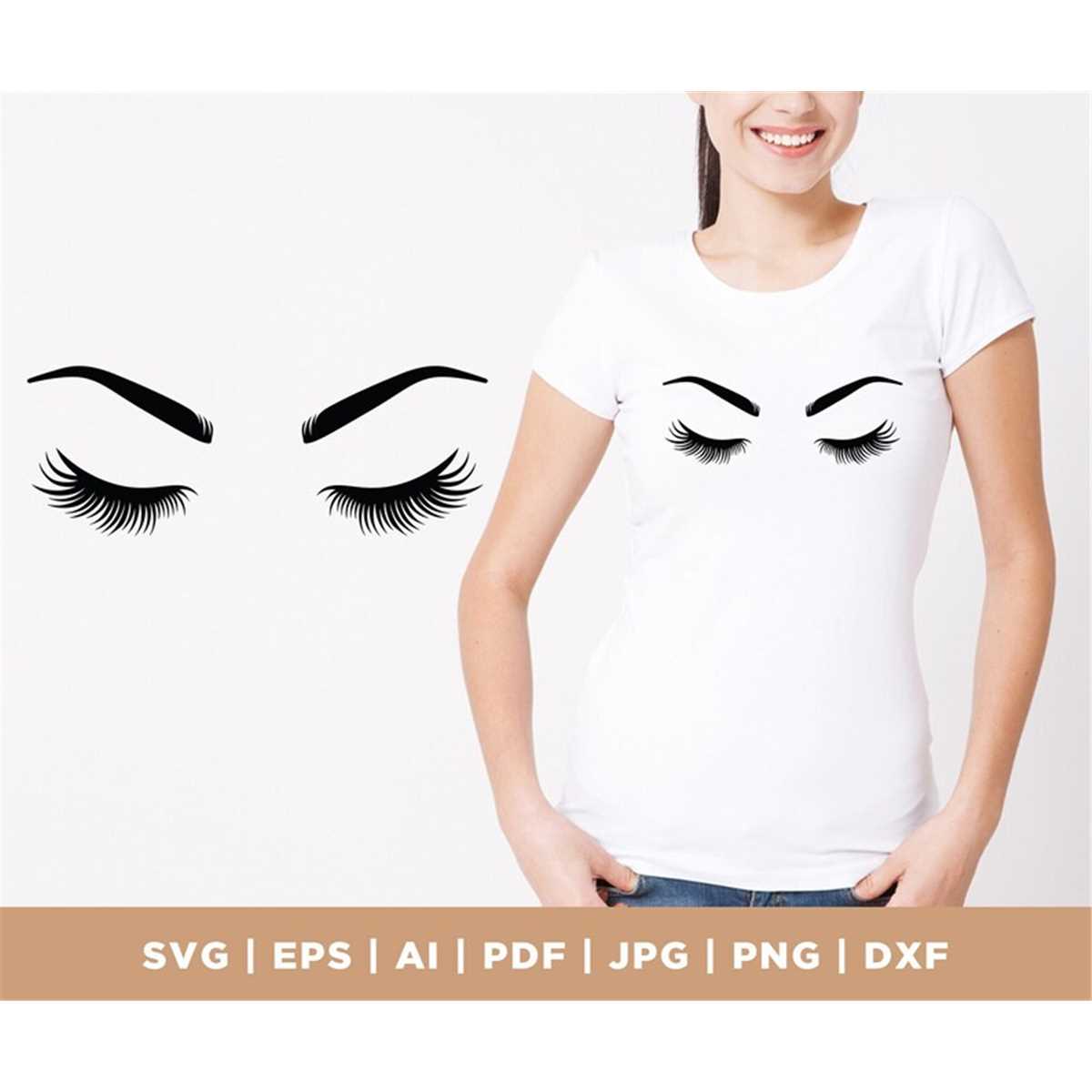 Eyelashes Svg Cut File, Eyebrows svg, Lashes Svg, Beauty, Ma - Inspire ...