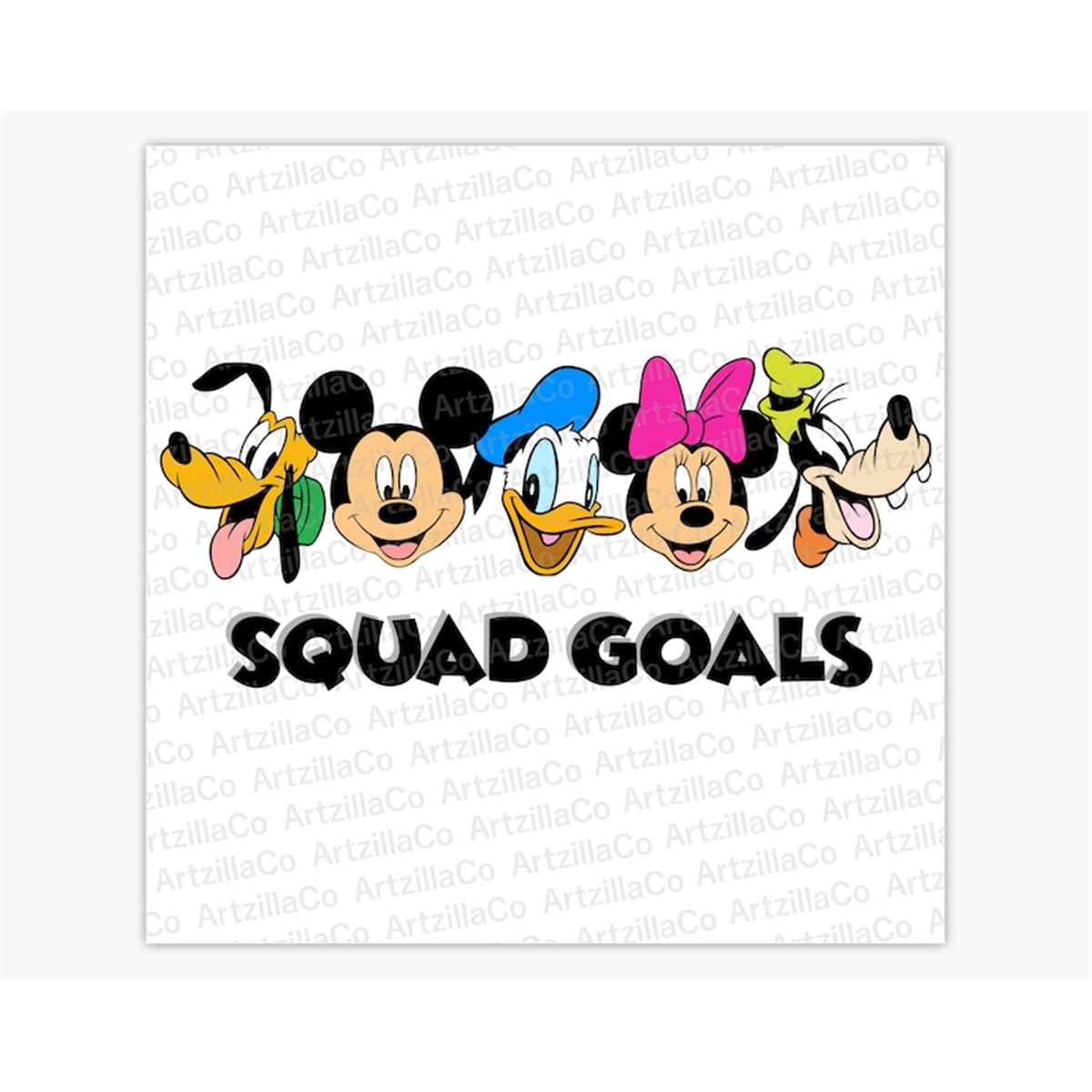 Fab Five - Squad Goals - Pluto Goofy Mickey Mouse Minnie Mou | Inspire ...