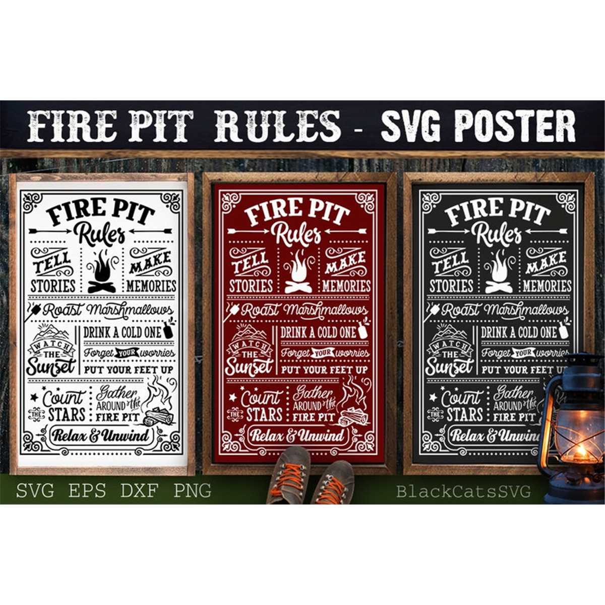 Fire pit Rules svg, Welcome to our Fire PIt svg, Fire Pit po | Inspire ...
