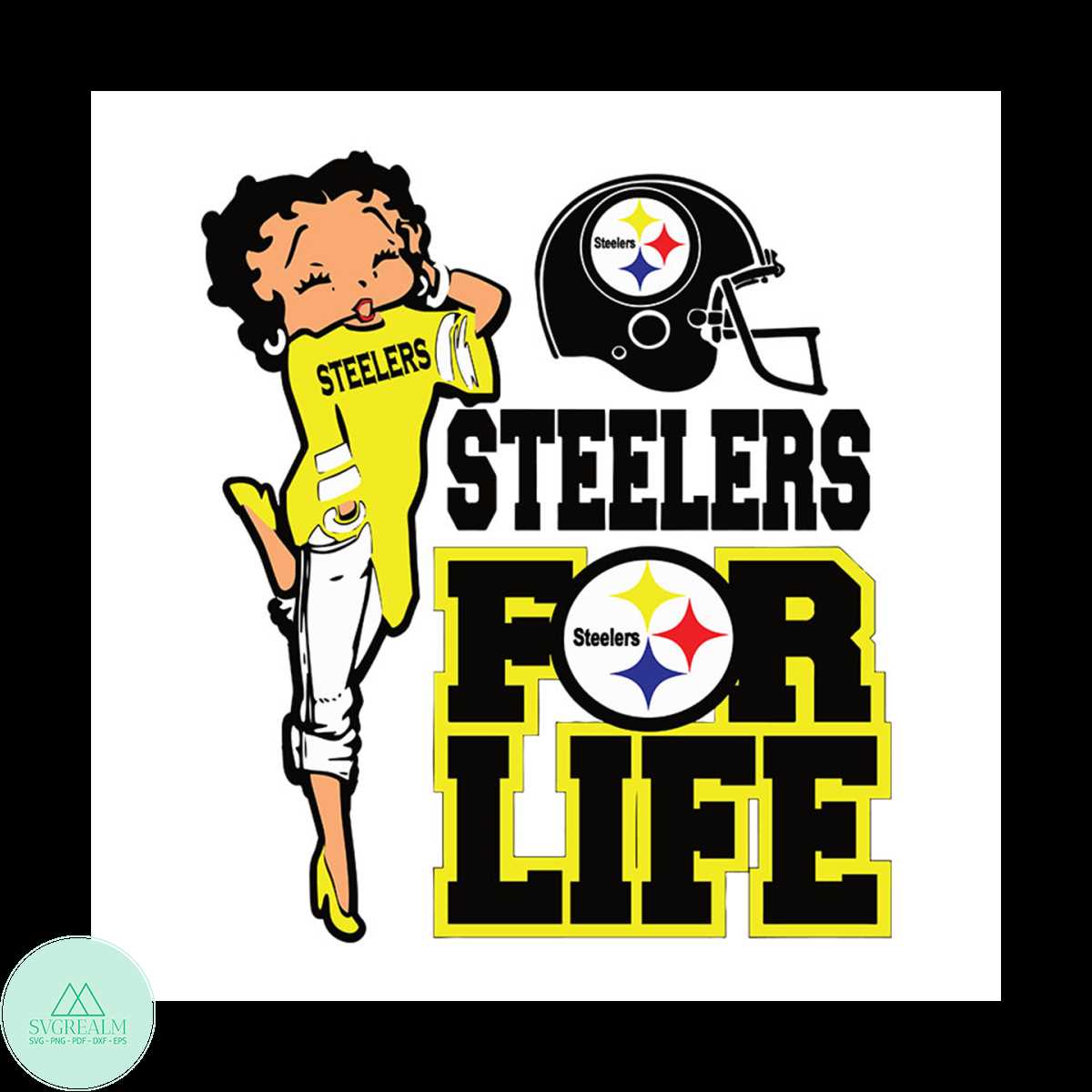 Girl Love Pittsburgh Steelers For Life SVG, File | Inspire Uplift