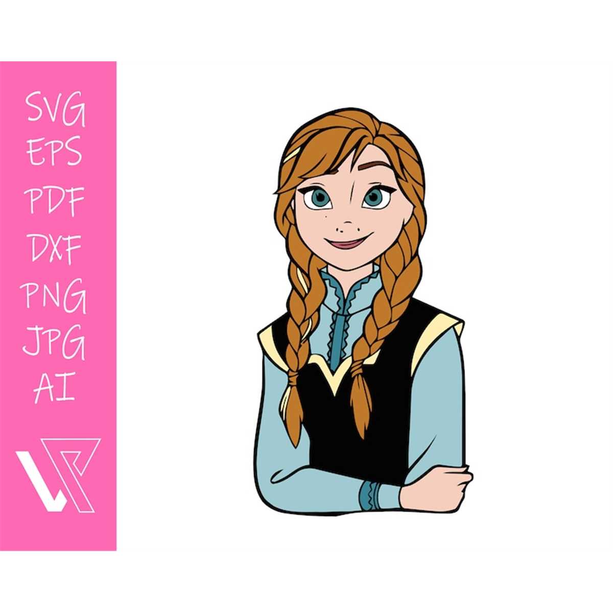 Elsa Princess Layered SVG Cricut Cut File Silhouette Vector | Inspire ...