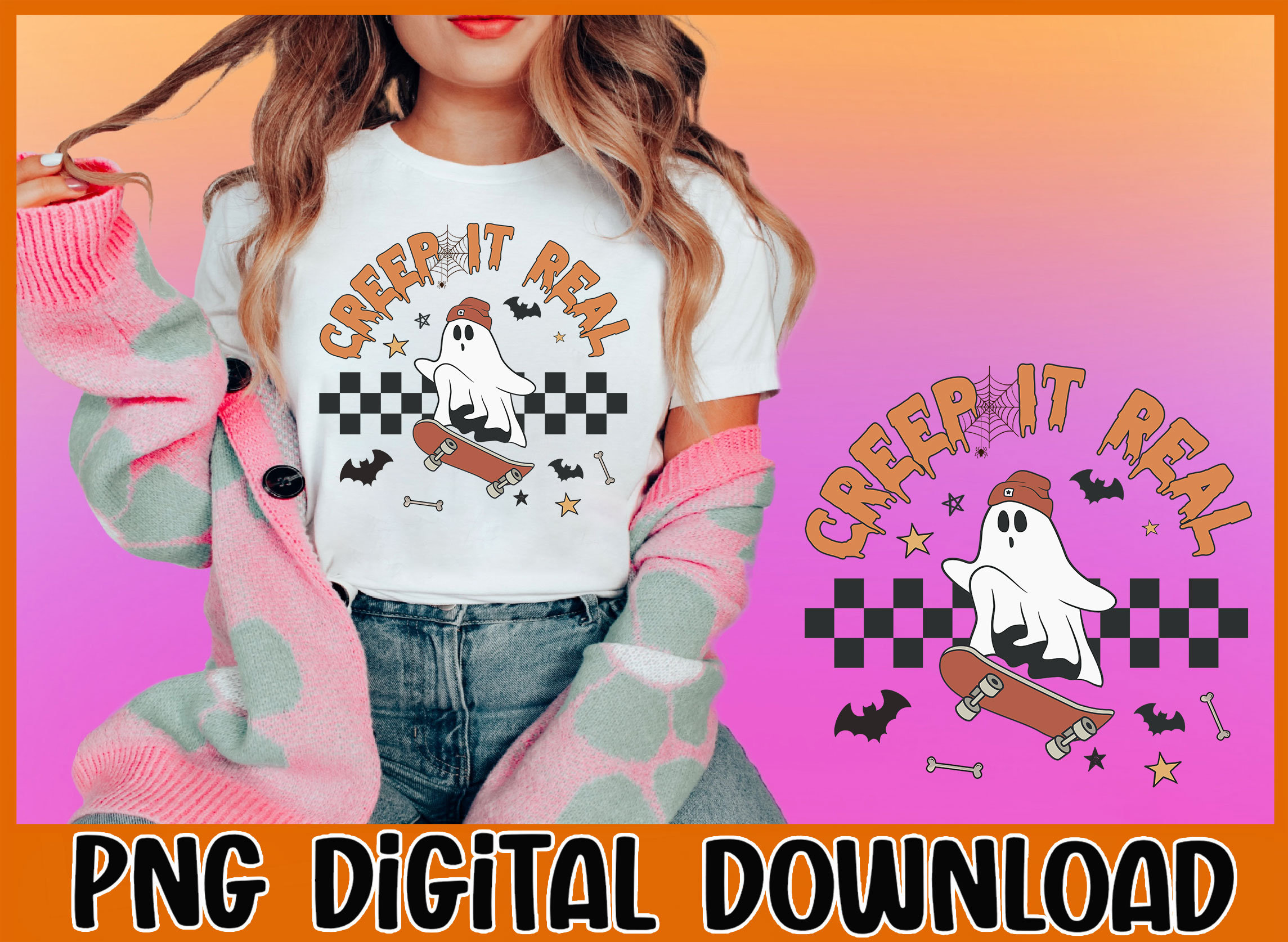 Halloween PNG Bundle, retro halloween png, groovy sublimatio - Inspire ...