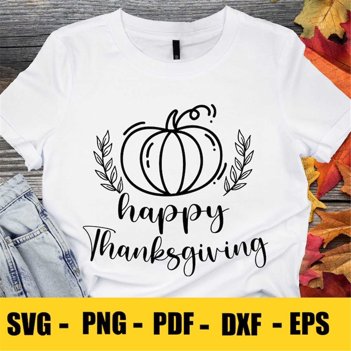 Happy Thanksgiving svg, Pumpkin svg, Fall svg, Thanksgiving | Inspire ...