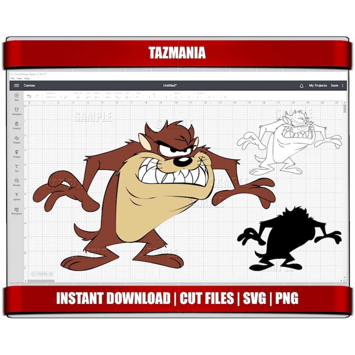 taz svg, tazmania svg, taz mania svg, clipart, cricut cut fi | Inspire ...