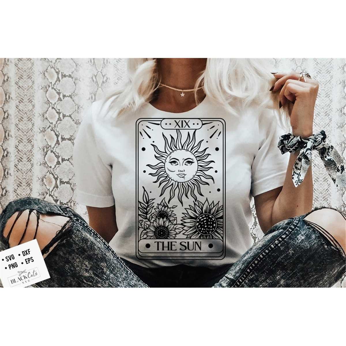 Tarot card sun SVG, Tarot svg, Tarot cards svg,Magic illustr - Inspire ...