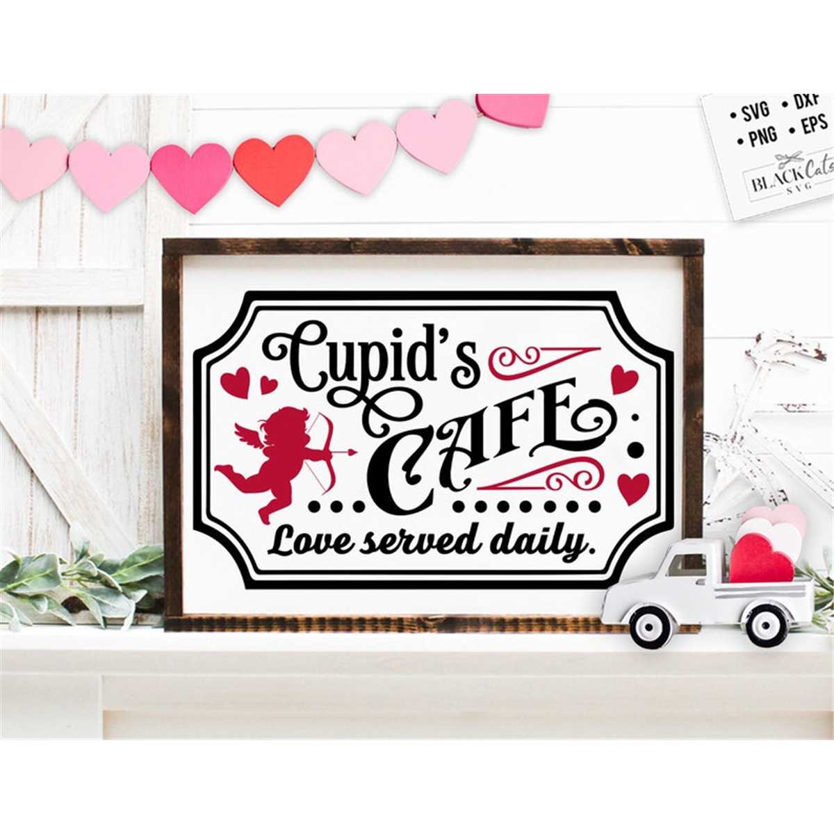 Cupid's Cafe svg, Farmhouse Valentine svg, Cupid's Cafe | Inspire Uplift