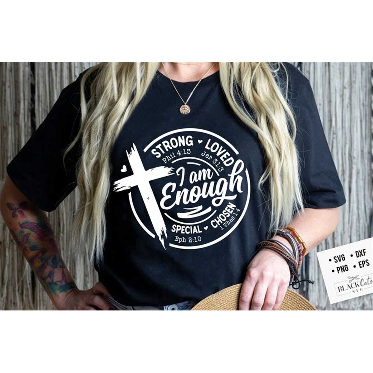 I am enough svg, I am enough bible verses svg, Bible verse s | Inspire Uplift