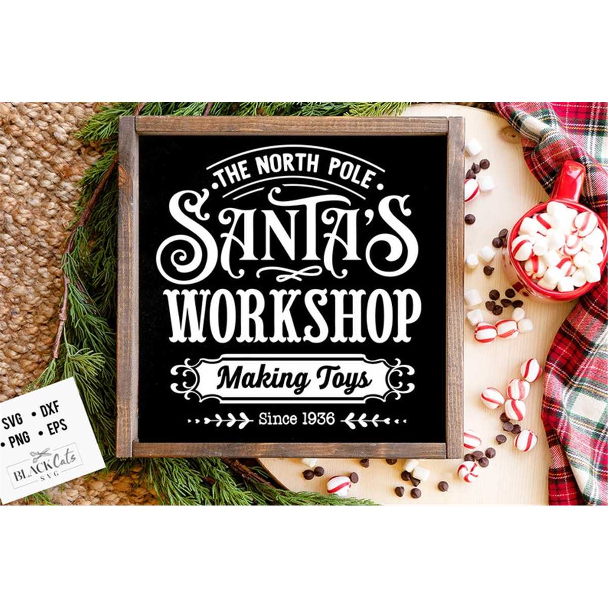 Santa's workshop svg, Santa's workshop svg, Farmhouse Christ | Inspire Uplift