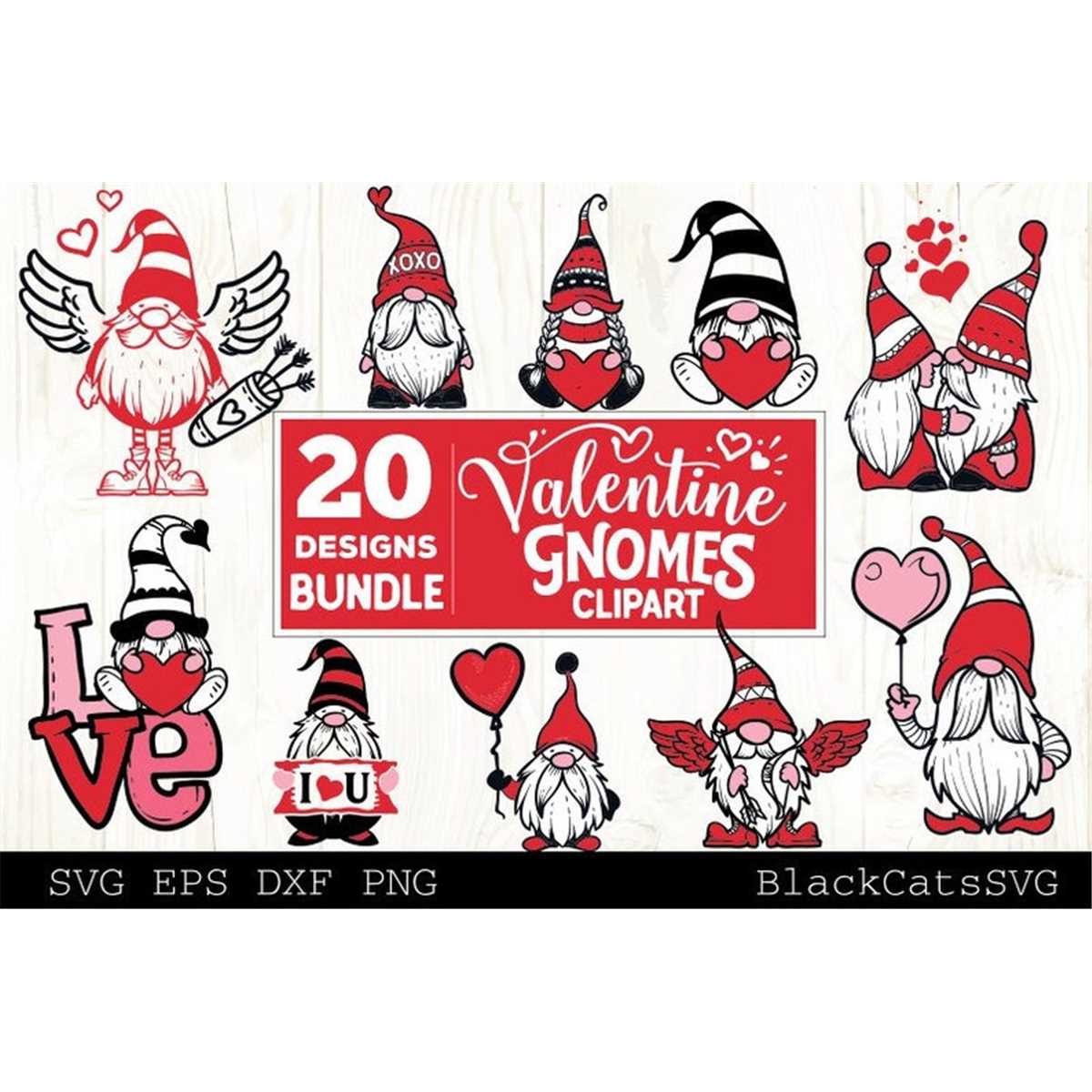 Valentine Gnomes SVG bundle Gnome clipart SVG 20 designs | Inspire Uplift