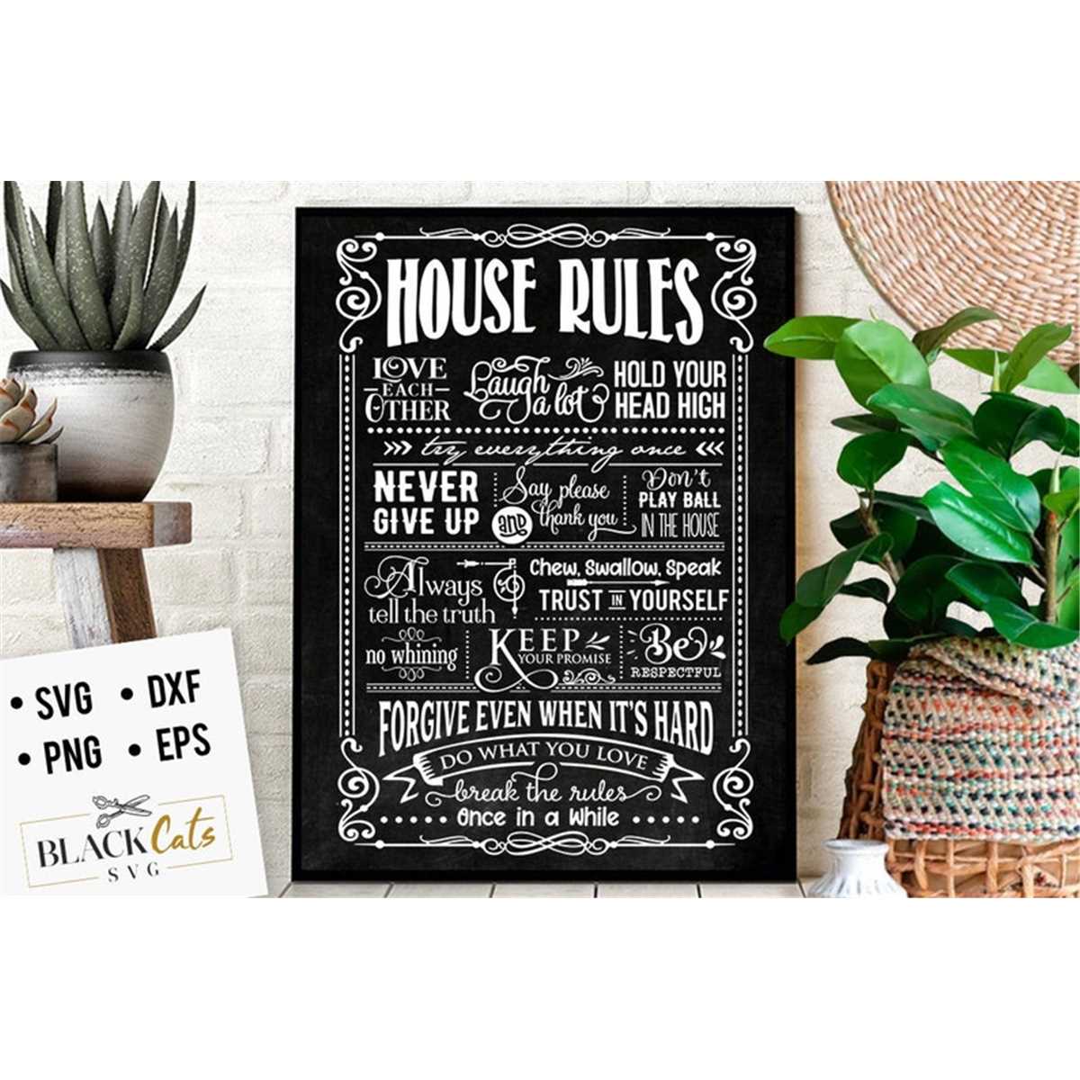 House Rules SVG, House rules poster svg, Welcome to our hous | Inspire ...