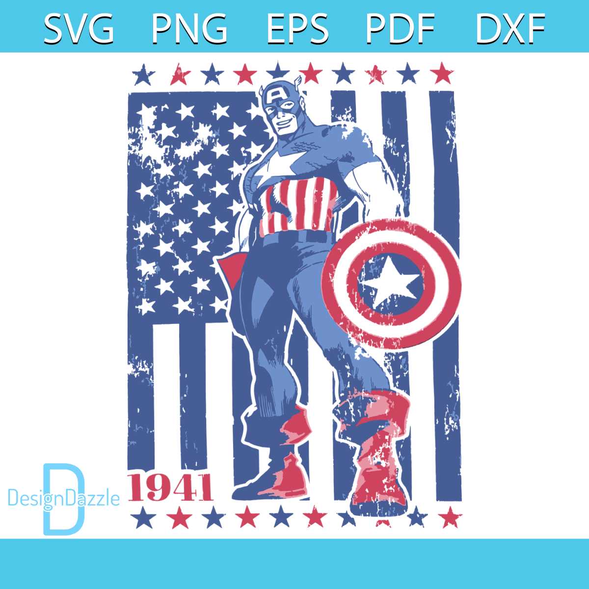 Captain America SVG Marvel Superhero SVG Digital Cricut File | Inspire ...